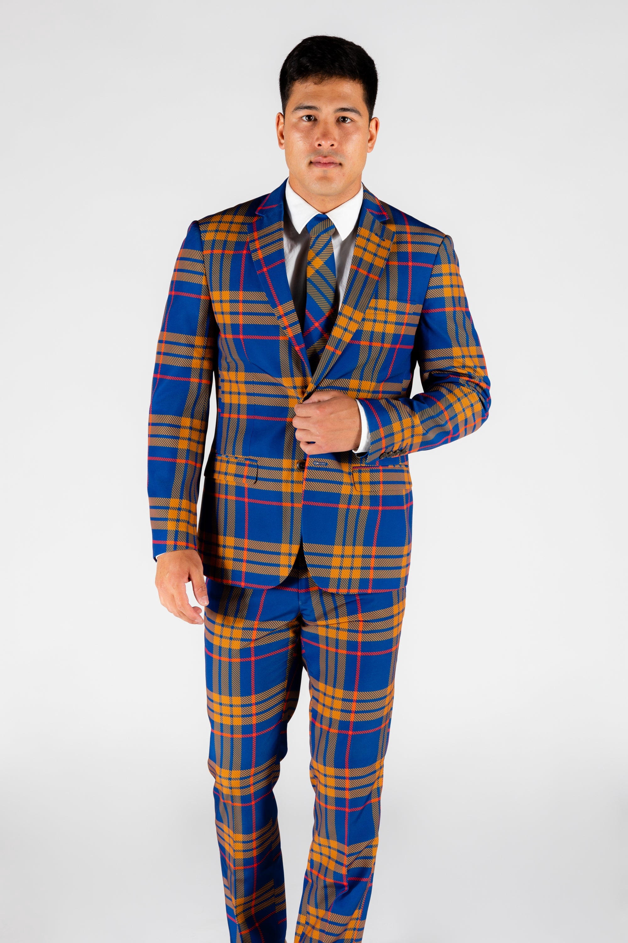The Pipe Tobacco - Shinesty Blue Plaid Suit US Jacket 38 - Walmart.com