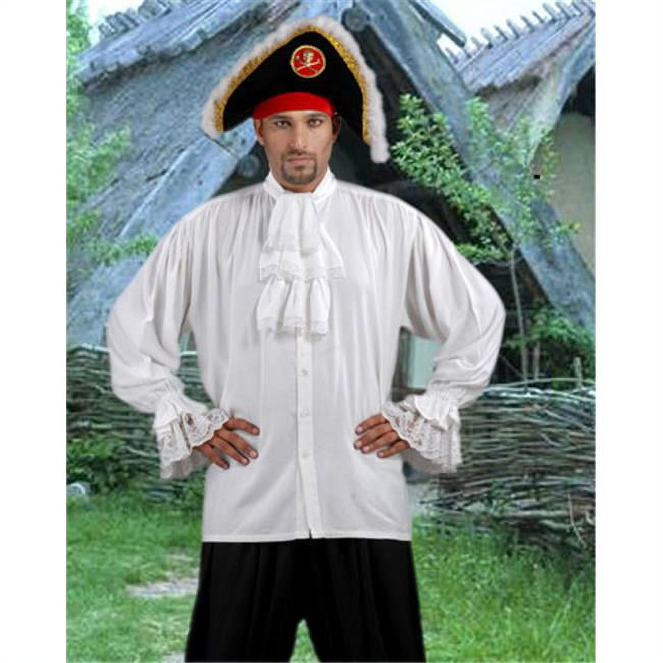 The Pirate Dressing C1086 Colonial Shirt- White - Small & Medium ...