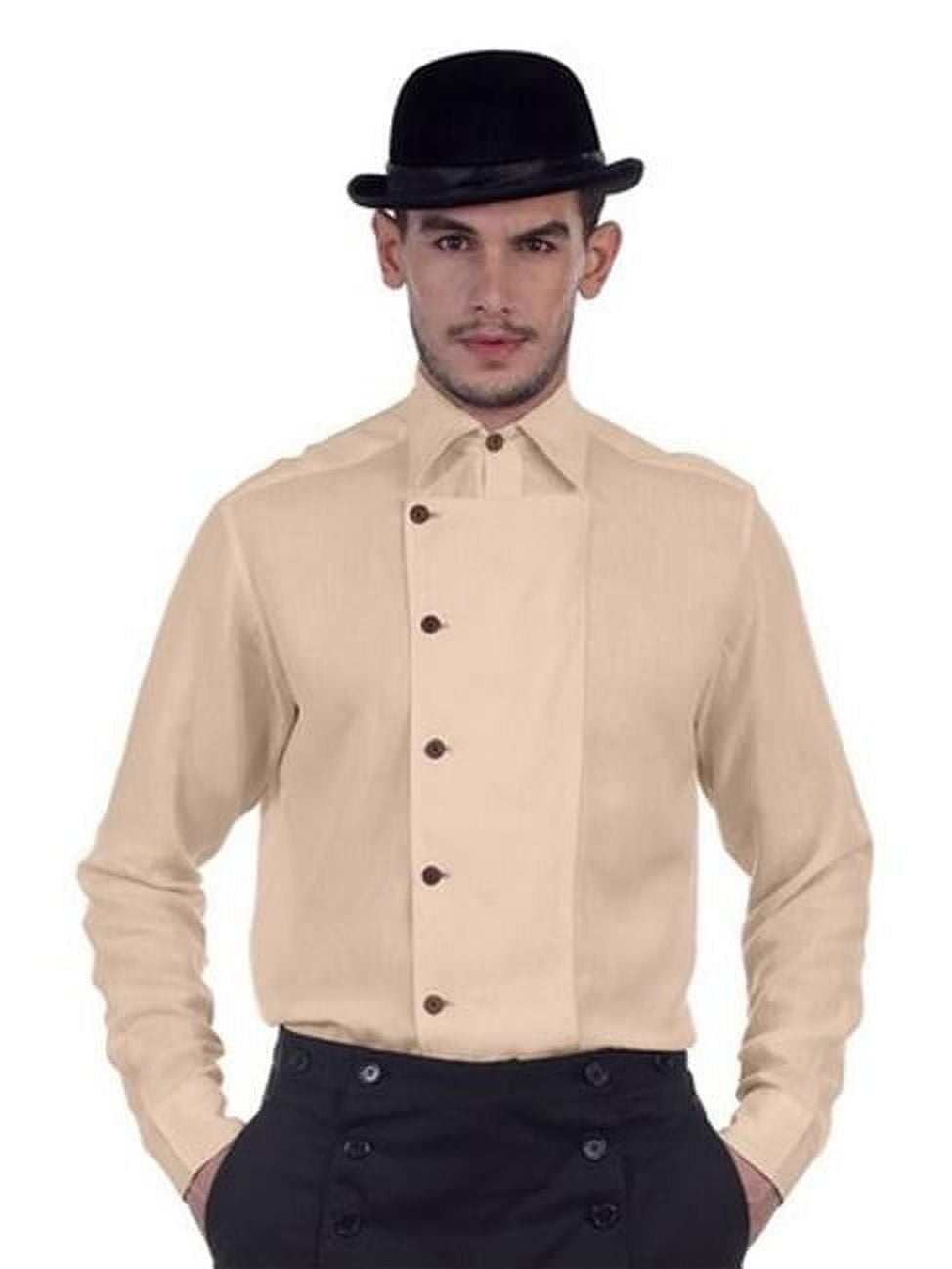 The Pirate Dressing C1293 Ulysses Side-Button Shirt- Almond - Large ...