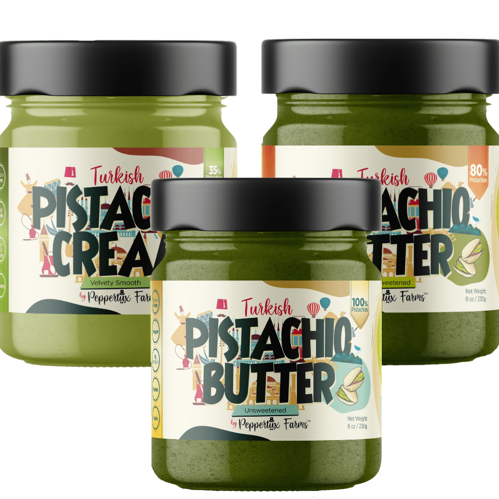 The Pistachio Trifecta - 3 JARS (Unsweetened & The Original & The Cream ...