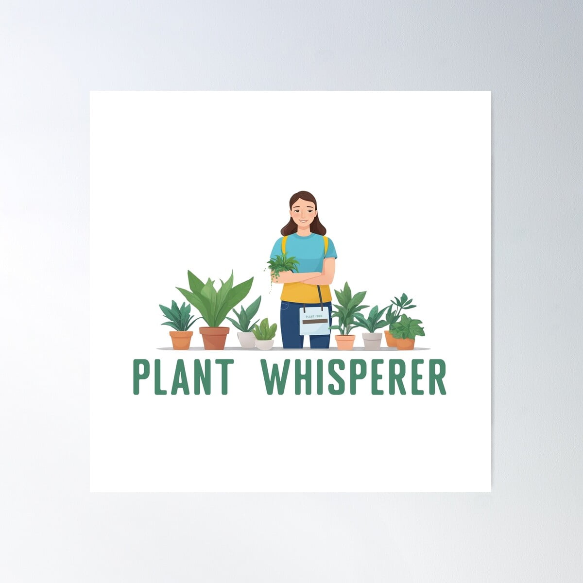 The Plant Whisperer Poster Wall Art, Modern Wall Decor For Living Room Bedroom, 16x16 UNFRAMED ...