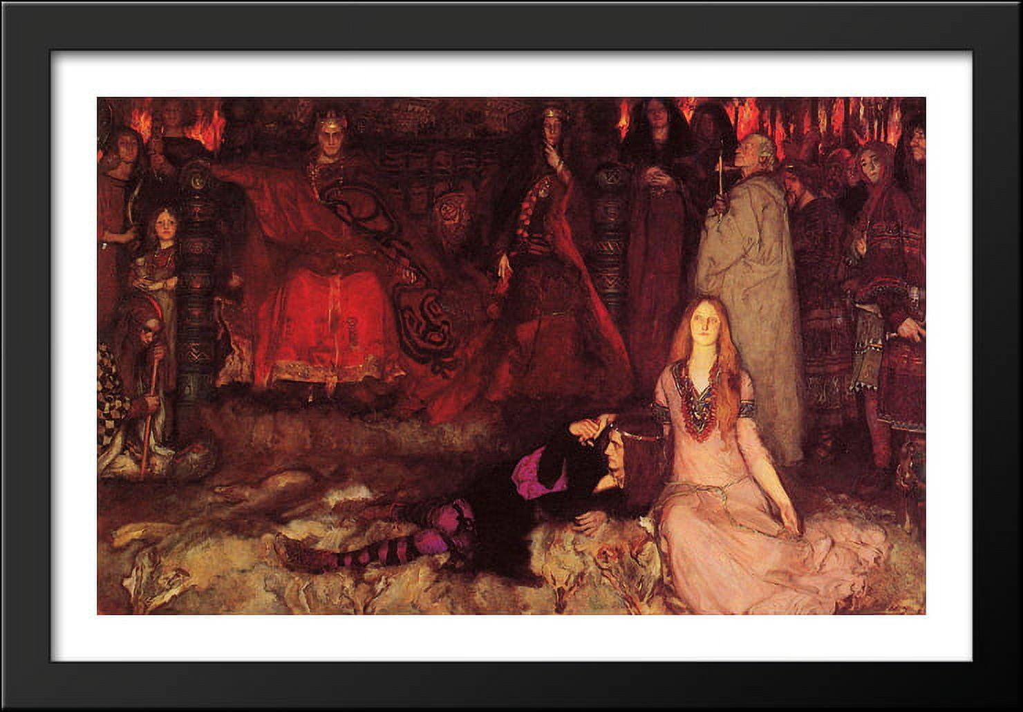 The Play Scene in Hamlet 40x26 Large Black Wood Framed Print Art by ...