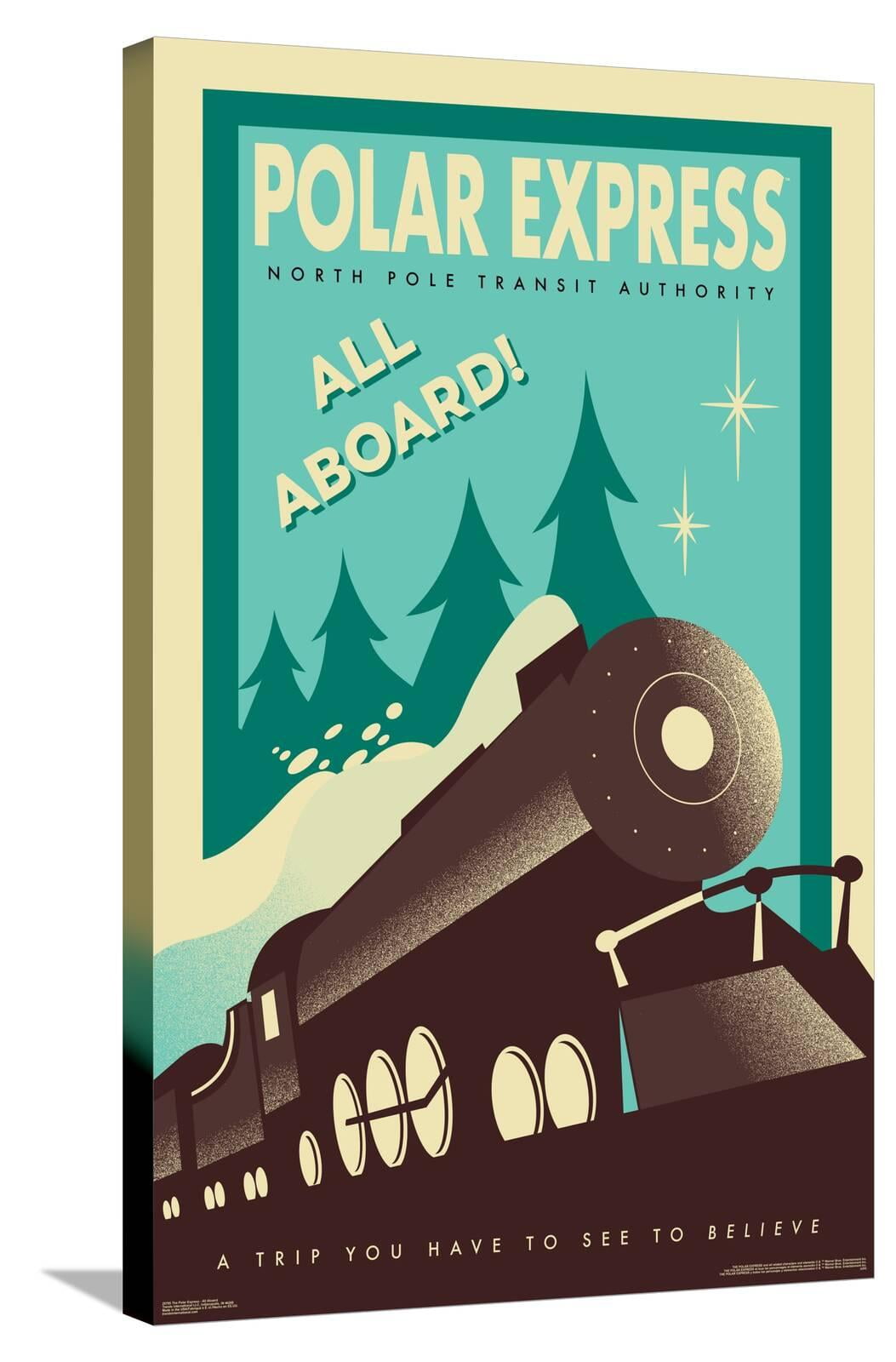 The Polar Express - All Aboard Canvas Wall Poster, 22.375" x 34 ...