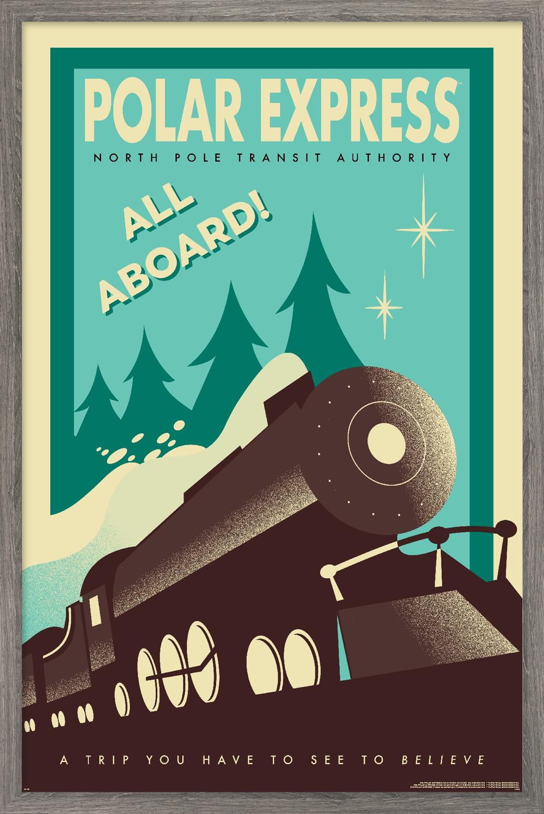 The Polar Express - All Aboard Wall Poster, 14.725" x 22.375" Framed ...