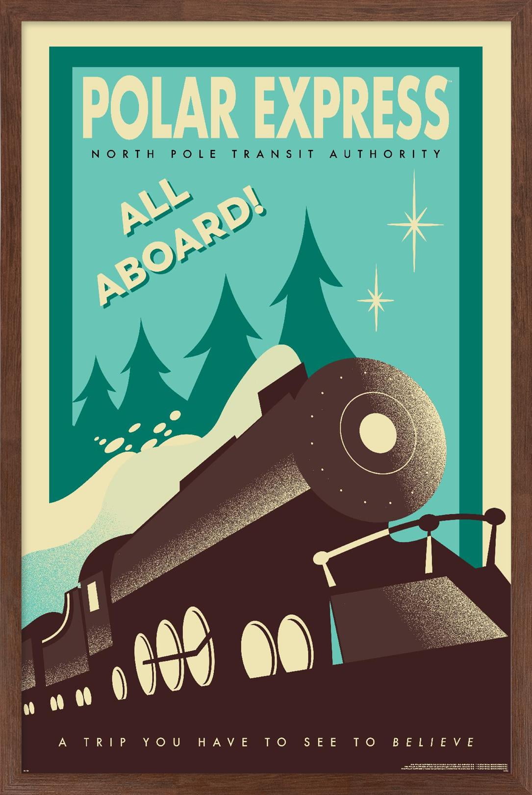 The Polar Express - All Aboard Wall Poster, 22.375" x 34" Framed ...