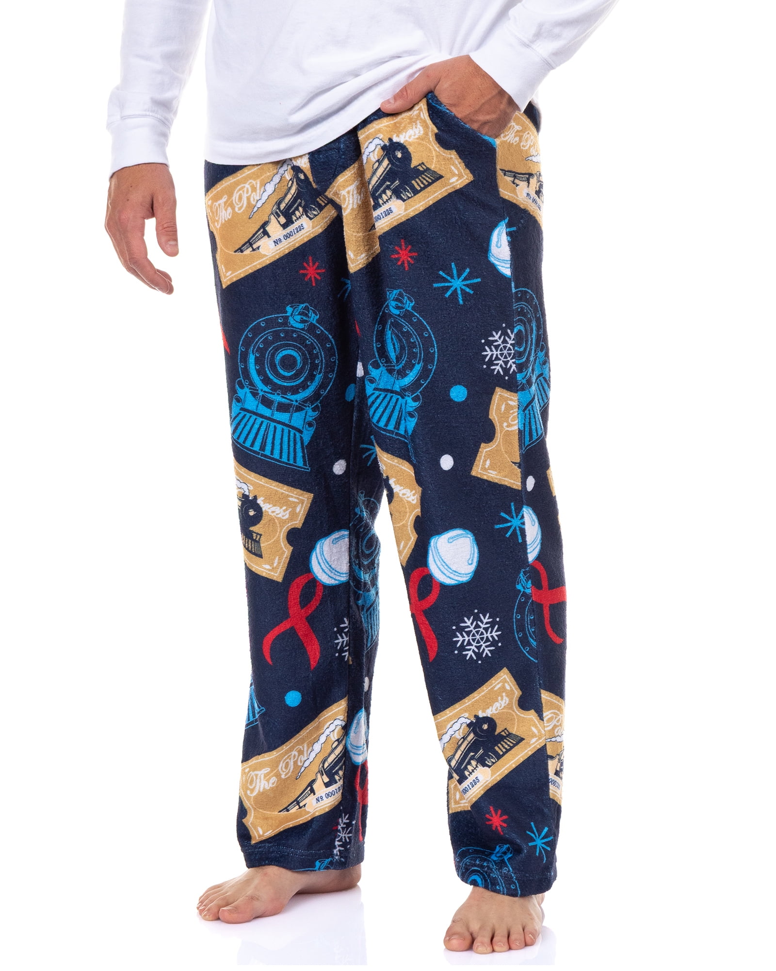 The Polar Express Pajamas Men's Ticket To Ride Plush Fleece Lounge ...