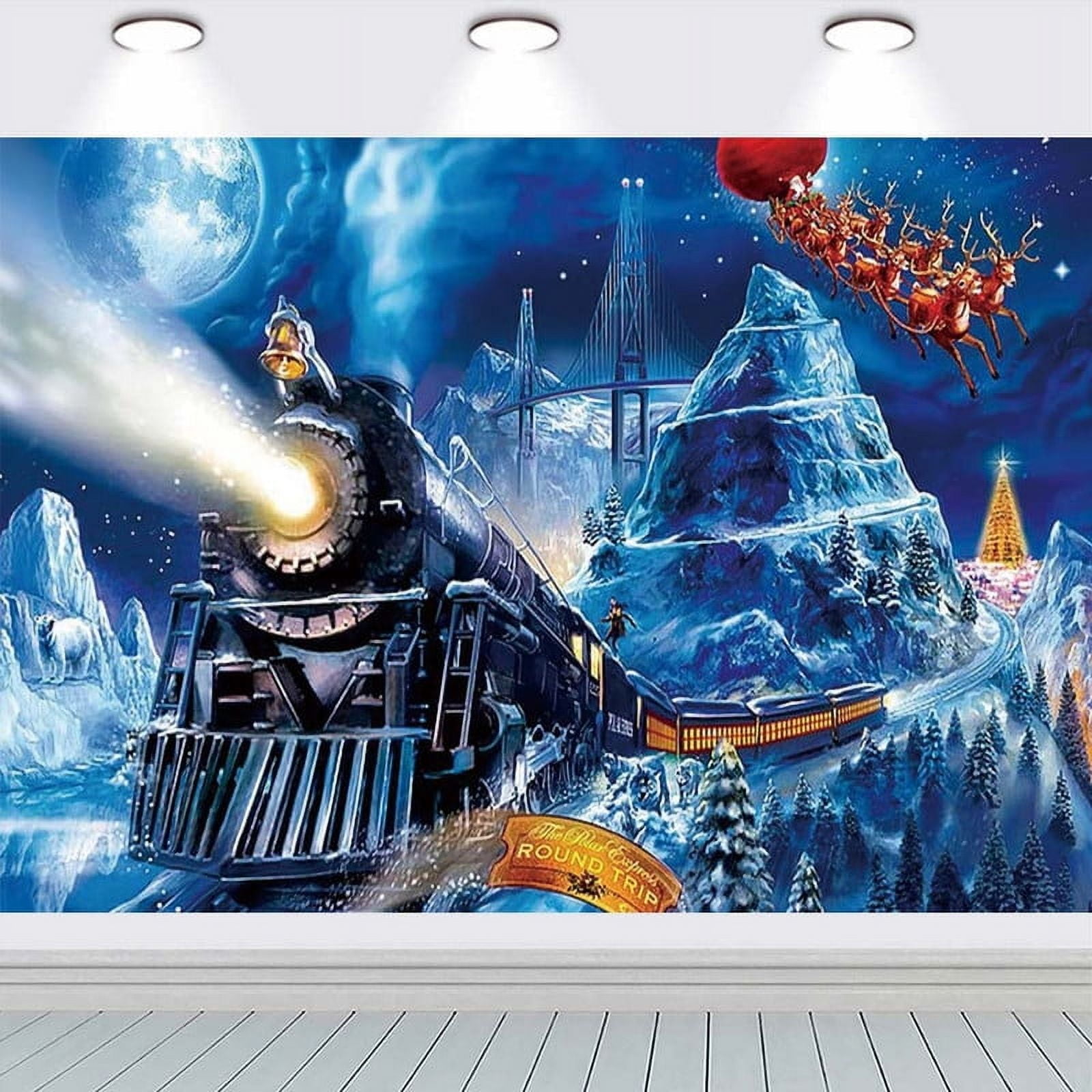 The Polar Express Party Supplies Background Backdrop Taspestry Banner ...