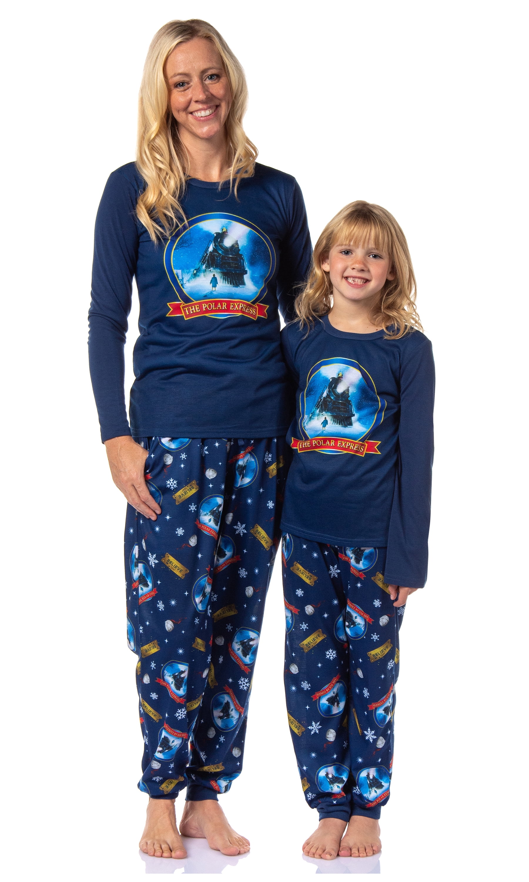 PJammy Polar Express Women's Christmas Pajama Set, Polyester Sleepwear ...