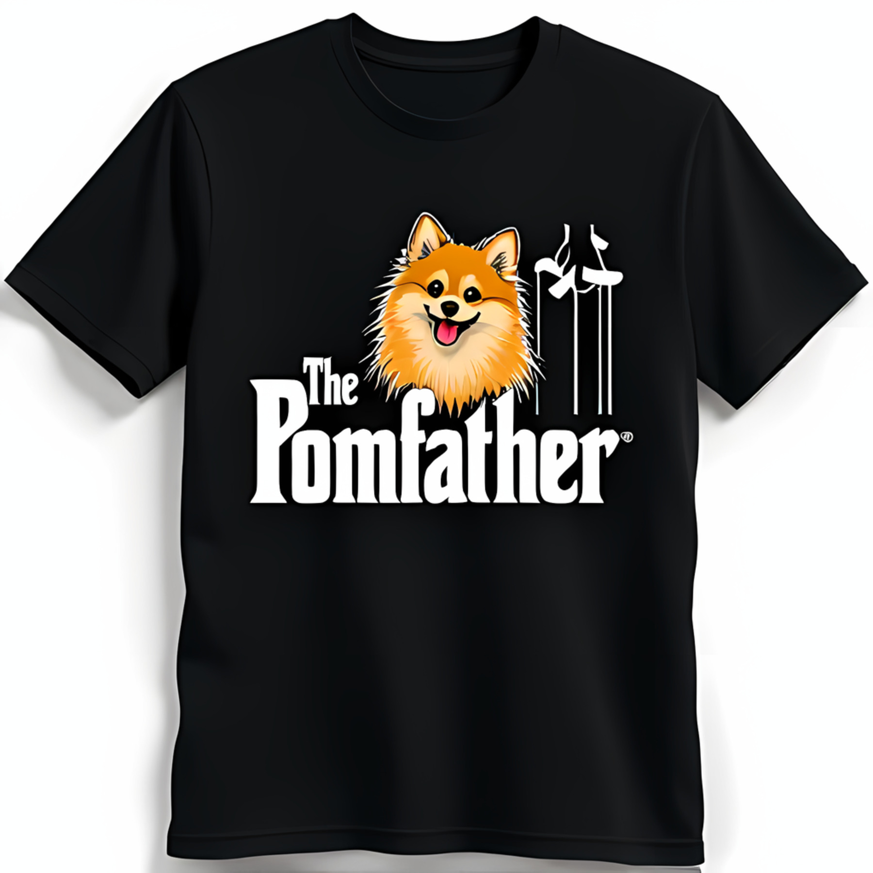 The Pomfather Black T-Shirt Funny Pomeranian Dog Parody of Poster ...