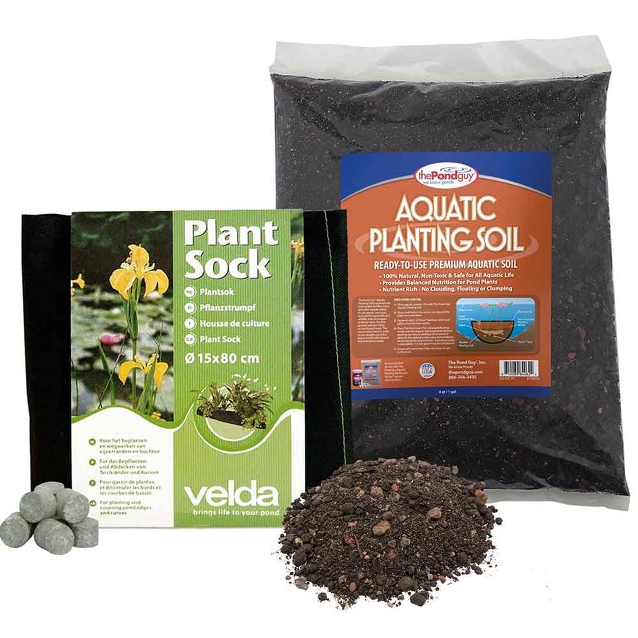 The Pond Guy Plant Sock & Soil Kit for Growing Aquatic Flowers & Plants ...