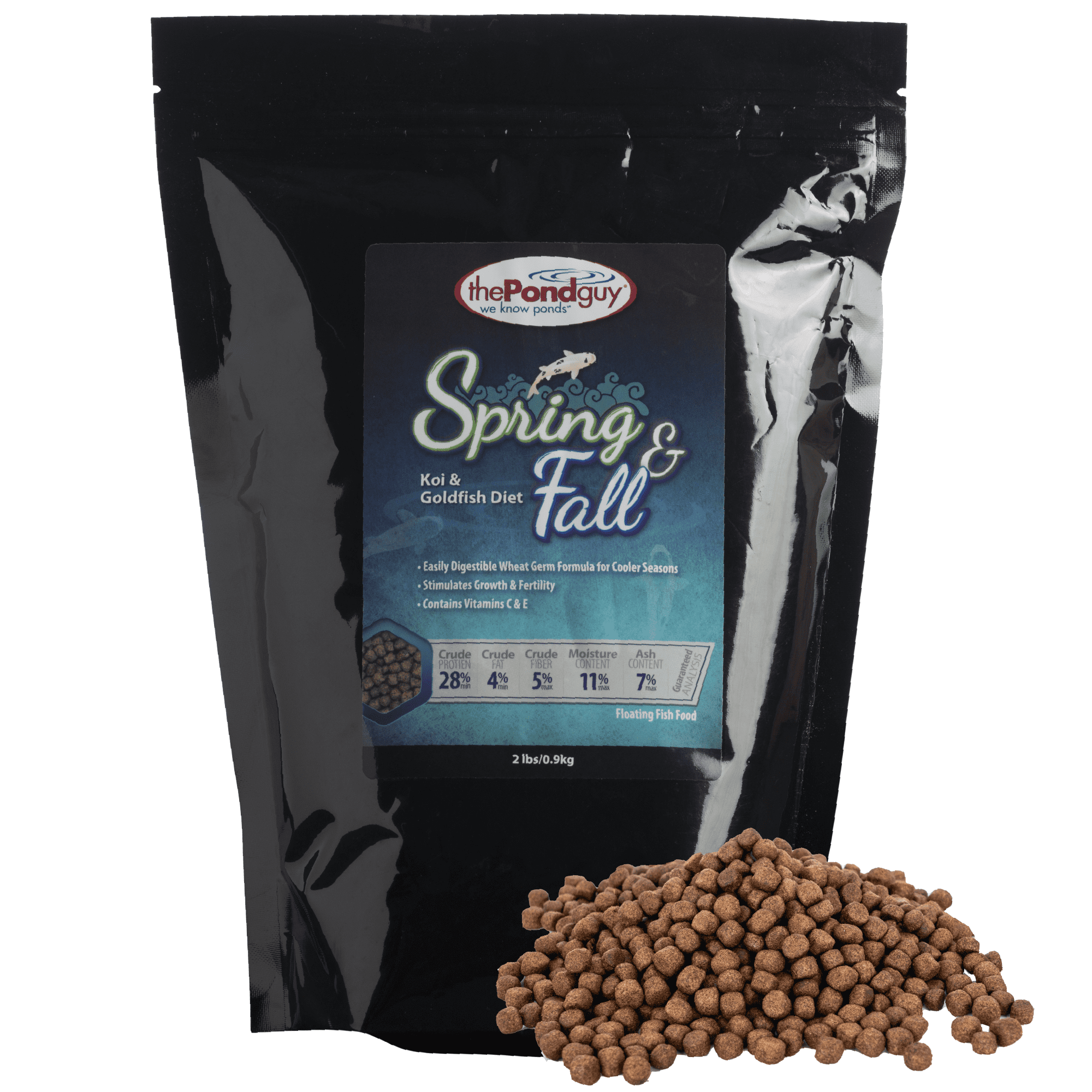 The Pond Guy Spring & Fall Wheat Germ Fish Food for Koi & Goldfish ...