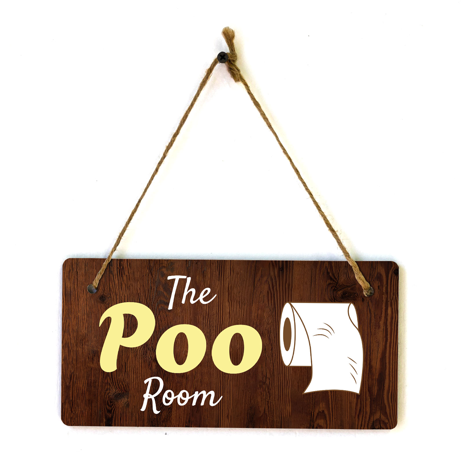 The Poo Room 5x10 Hanging Plus Wall or Door Sign | Funny Restroom Home ...