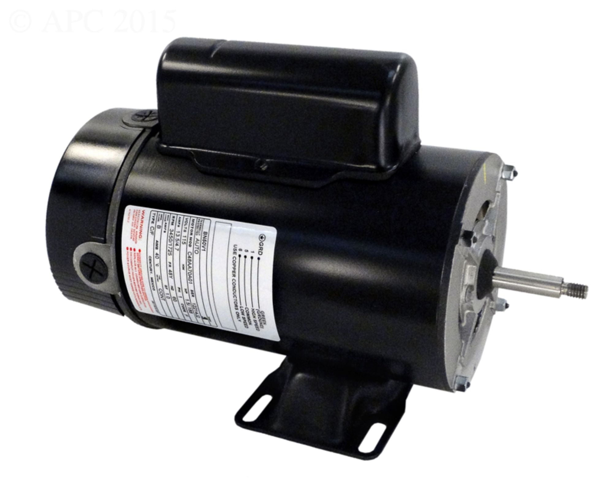 The Pool Supply Shop 1.5 HP Black Dual Speed Round Flange Pool Motor ...