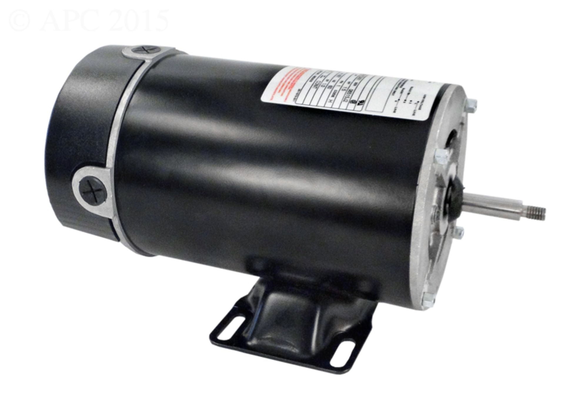 The Pool Supply Shop 1.5 HP Black and Silver Single Speed Round Flange ...