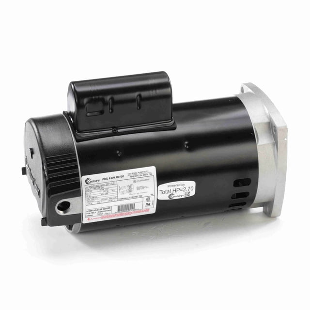 The Pool Supply Shop 2 HP Square Flange Threaded Shaft Horizontal Pool ...