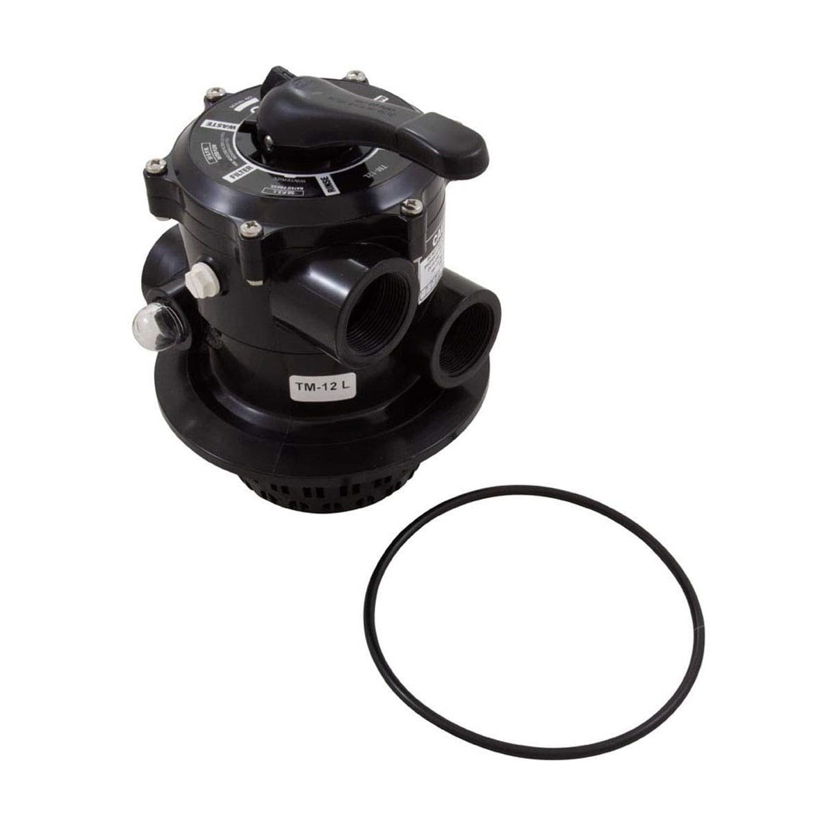 The Pool Supply Shop 8.25” Black 6 – Way Pool Valve with Clamp Flange ...