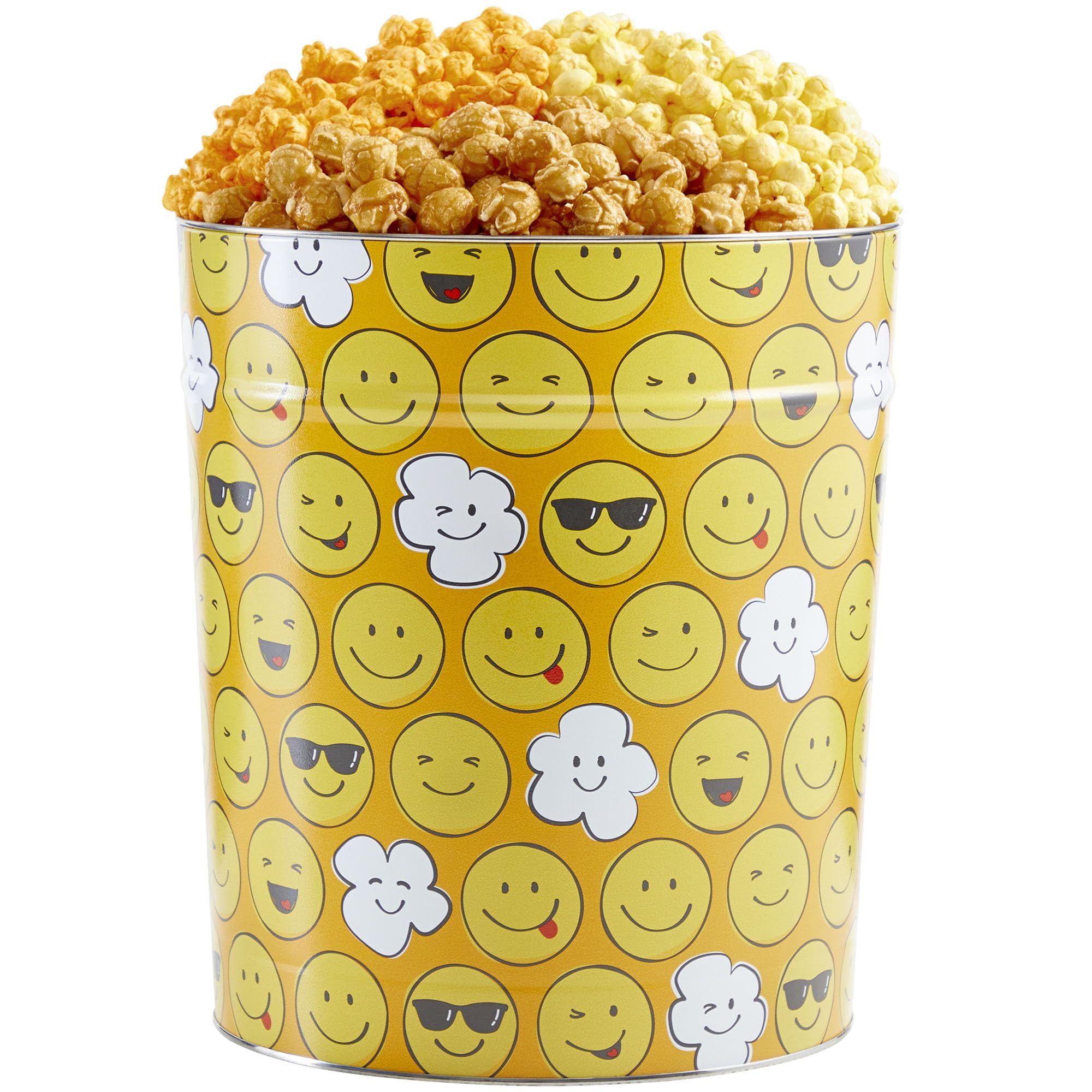 The Popcorn Factory Popcorn Gift Tin, Make you Smile, 3.5 Gallons ...