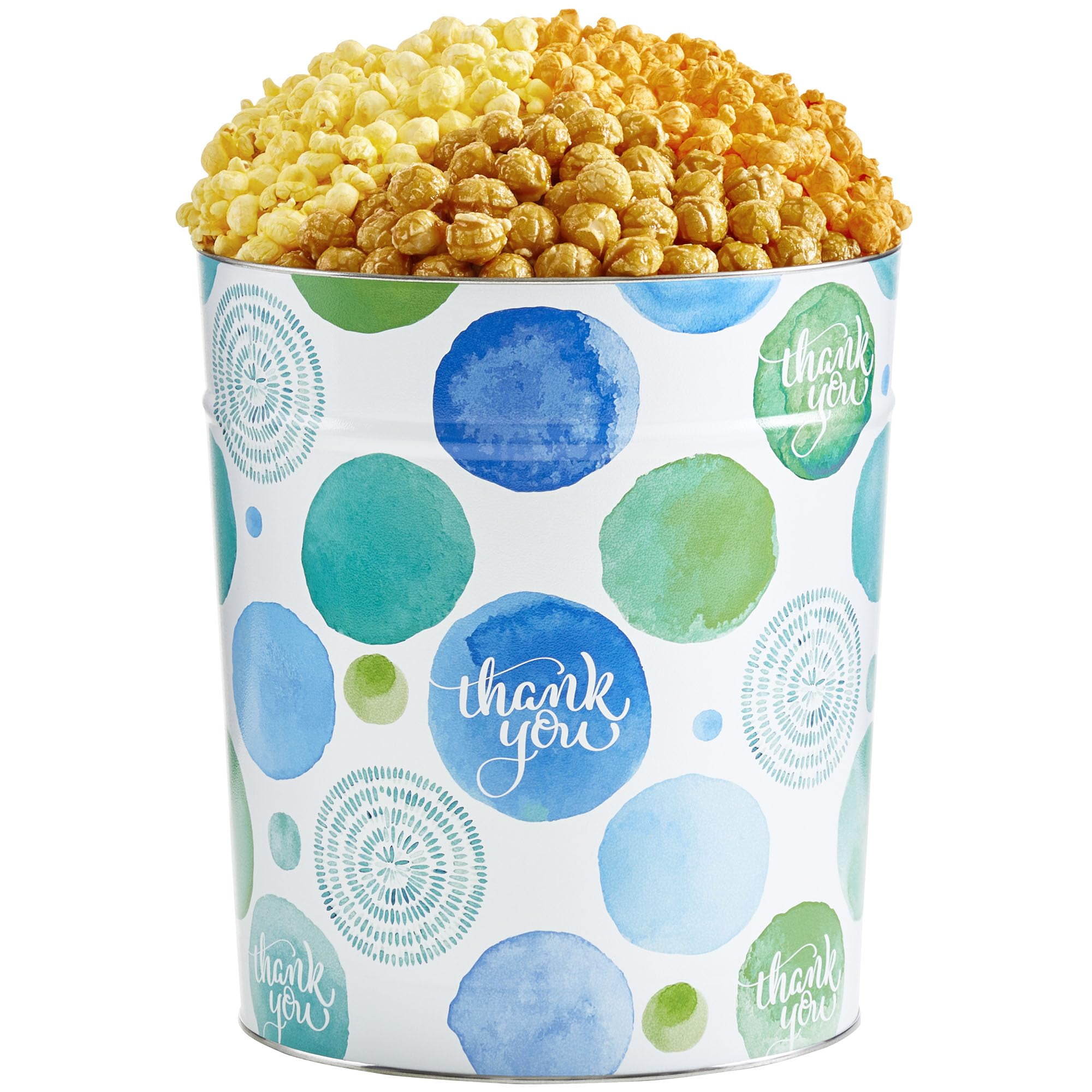 The Popcorn Factory, Popcorn Gift Tin, 3.5 Gallons, With Many Thanks ...