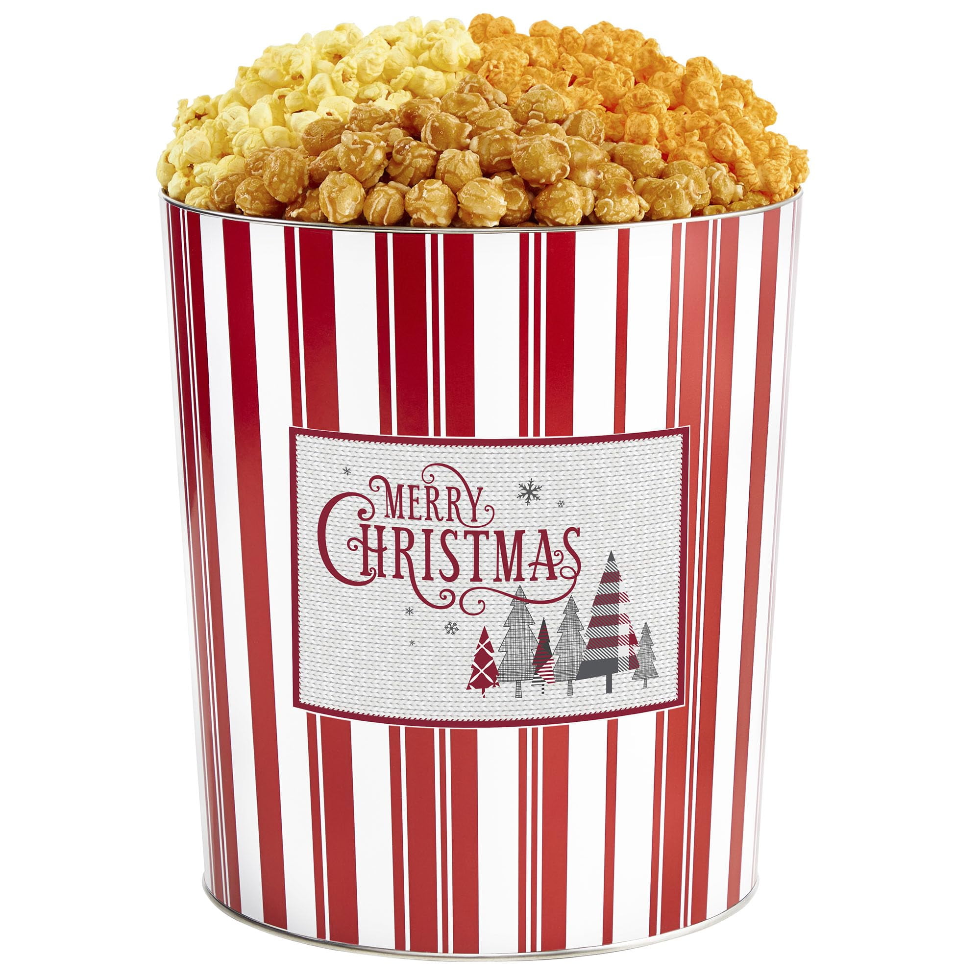 The Popcorn Factory Tins With Pop® 3.5 Gallon Merry Christmas Plaid ...