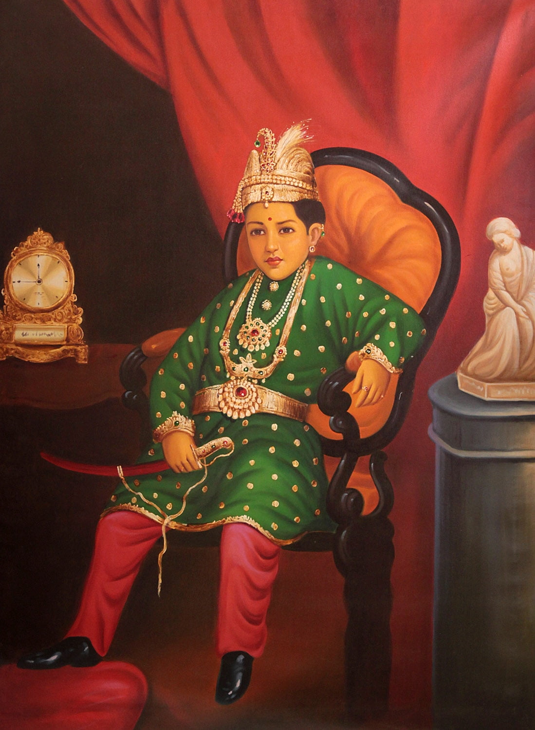 The Portrait of a Young Prince - Oil Painting on Canvas - Artist: Anup ...