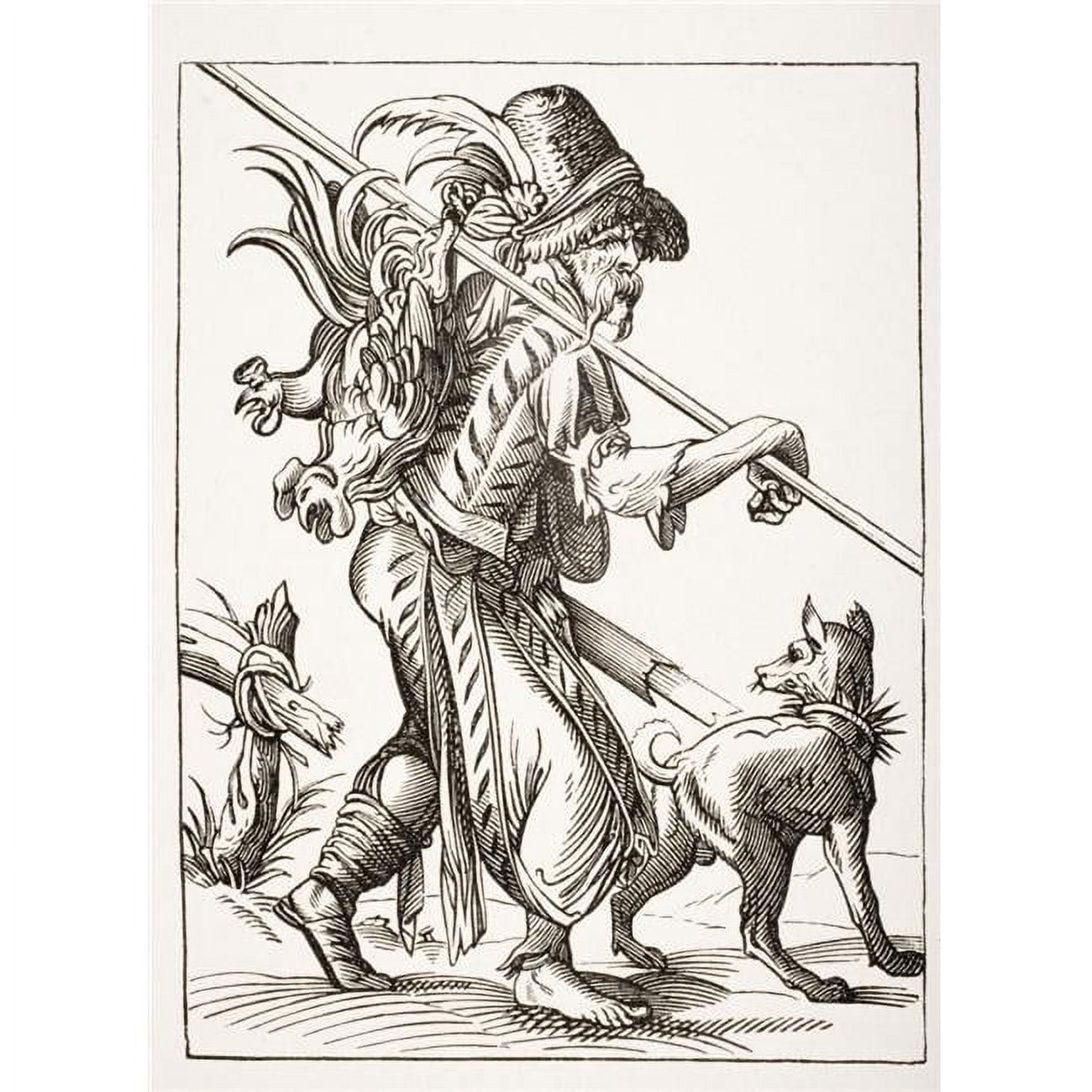 The Poulterer 19th Century Copy of 16th Century Illustration Drawn ...