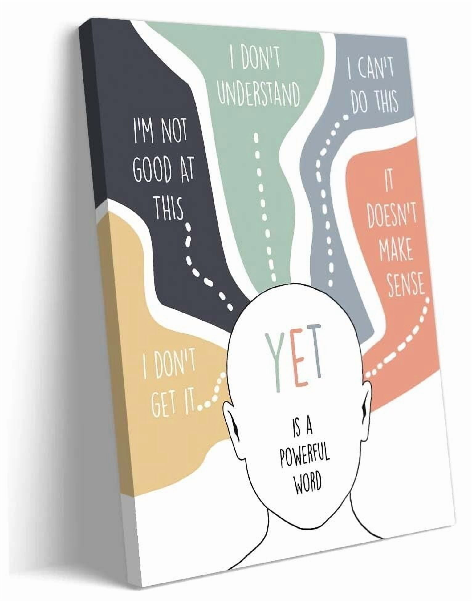 The Power of Yet Poster Prints Growth Mindset Poster Prints Classroom poster - Walmart.com