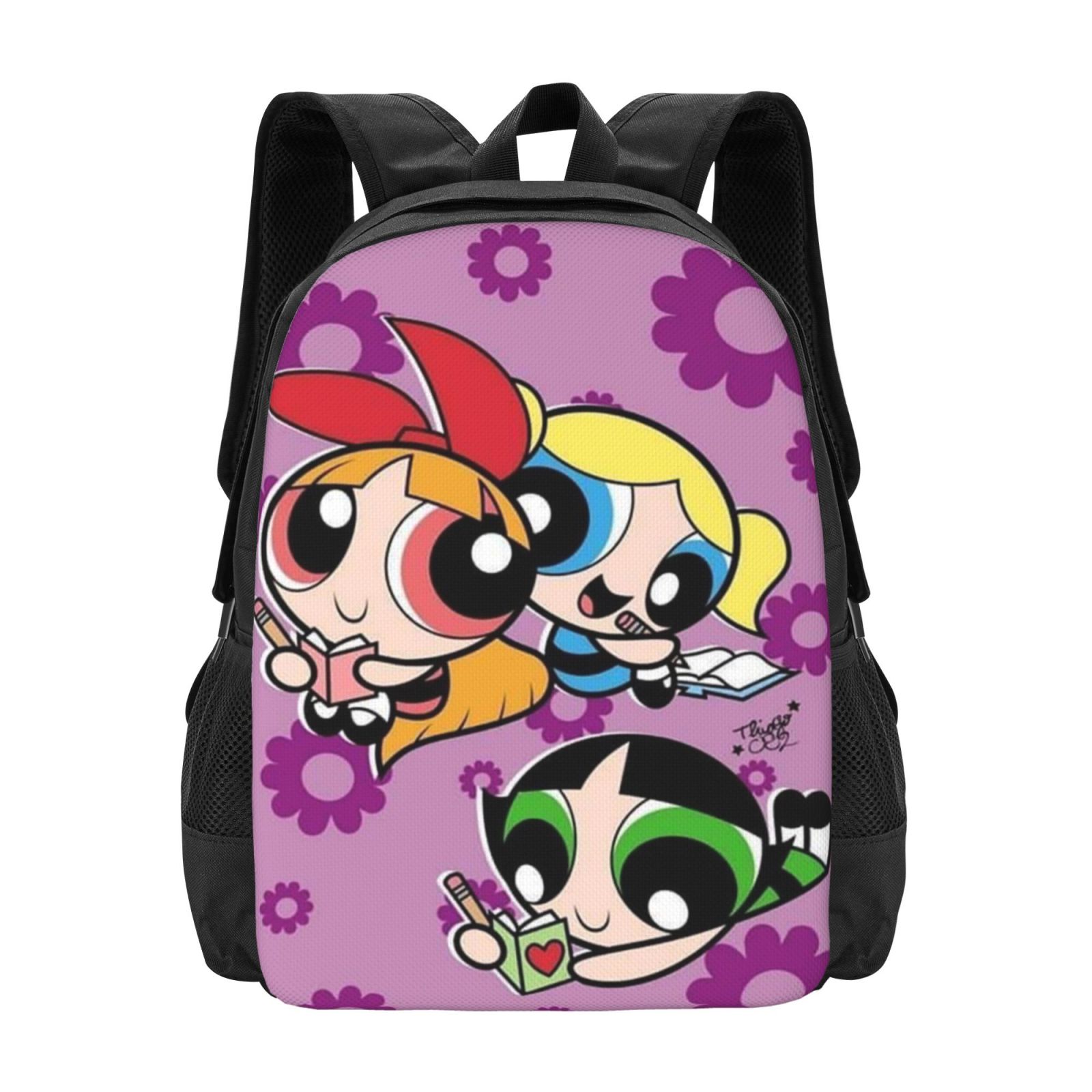 The Powerpuff Gi-rls Fashion Backpack Rucksack Casual Daypack Unisex ...
