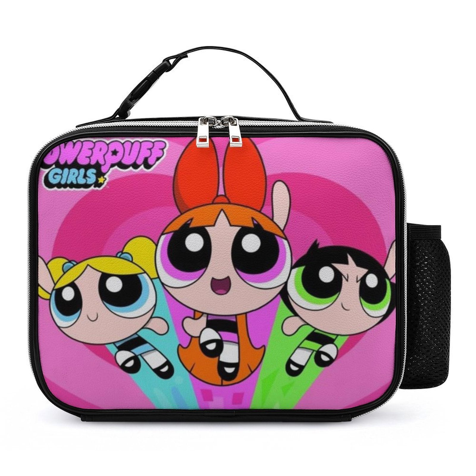 The Powerpuff Gi-rls Lunch Tote Detachable Leather Lunchbag Cooler Bag ...