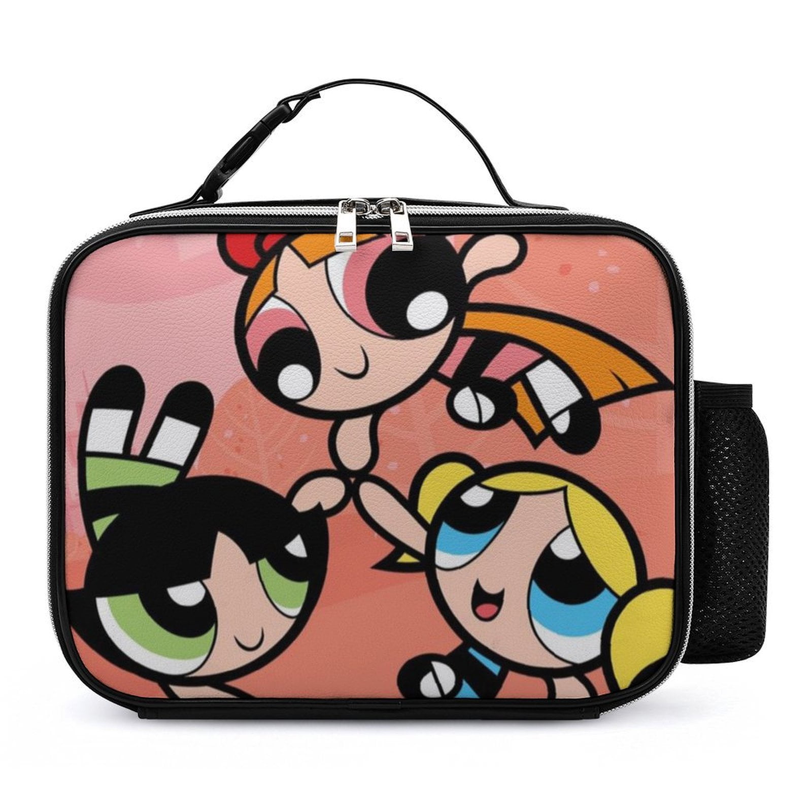 The Powerpuff Gi-rls Lunch Tote Detachable Leather Lunchbag Cooler Bag ...