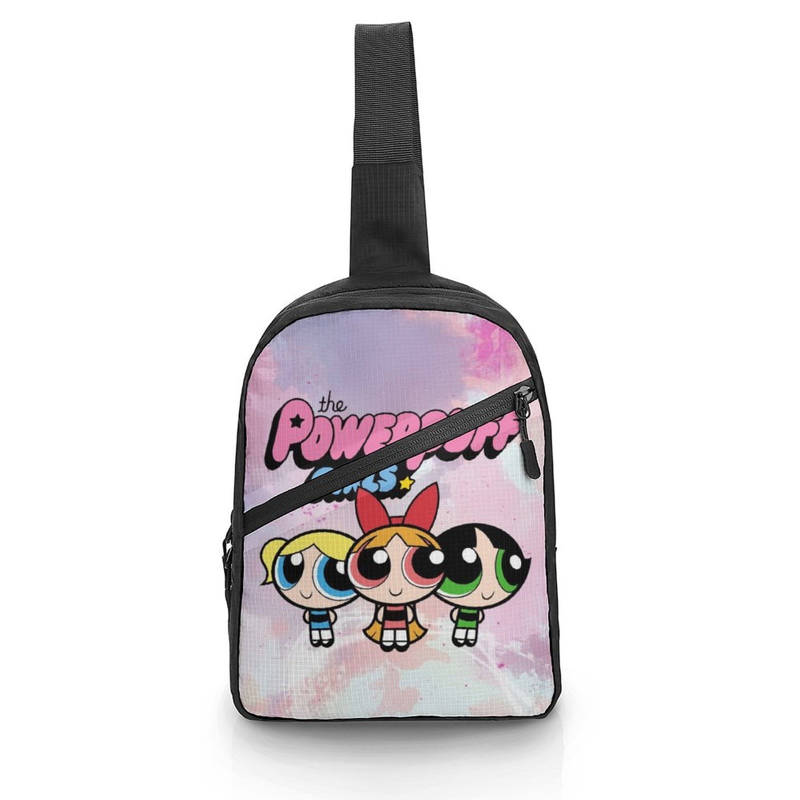 The Powerpuff Gi-rls Sling Bag Foldable Crossbody Bag Unisex Versatile ...