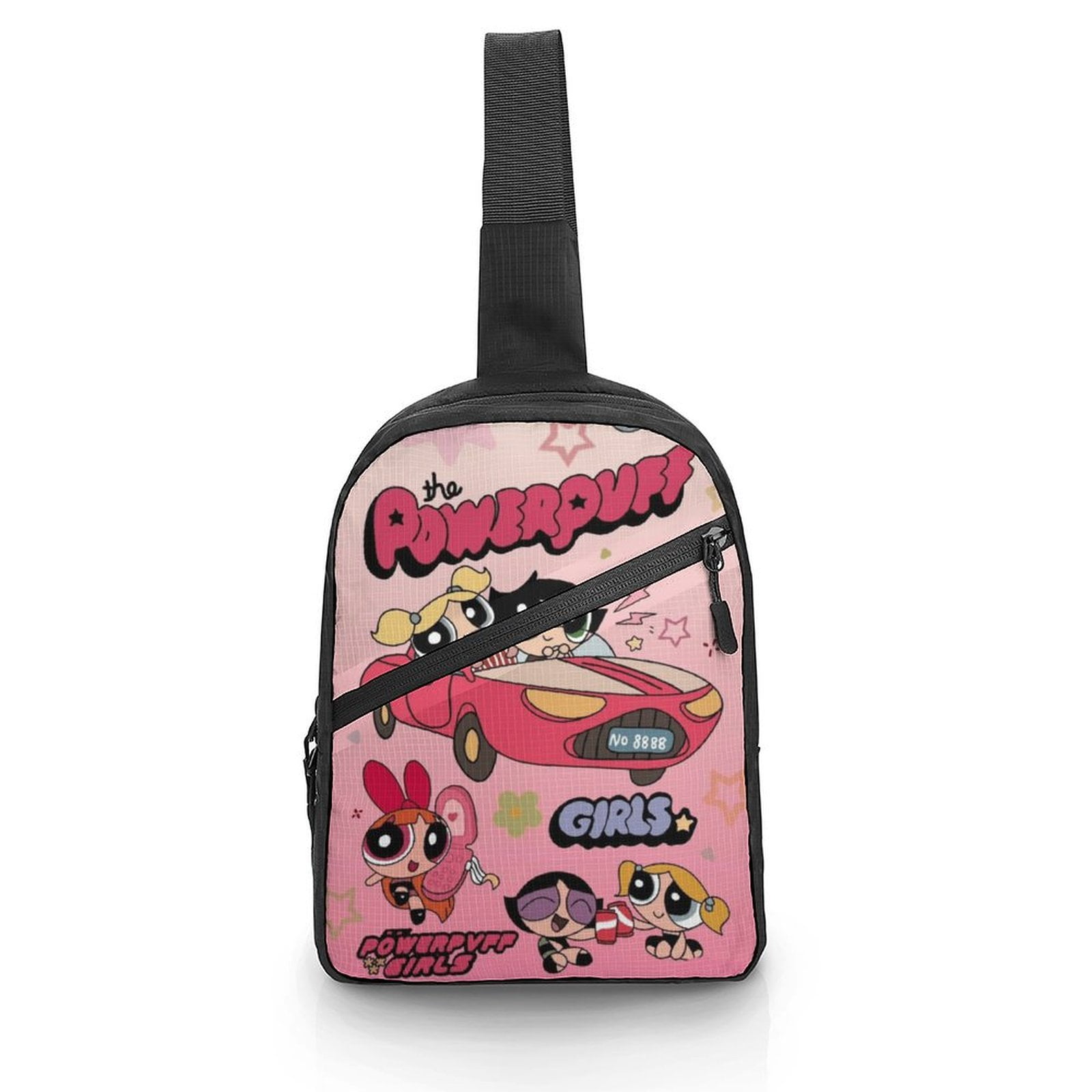 The Powerpuff Gi-rls Sling Bag Foldable Crossbody Bag Unisex Versatile ...