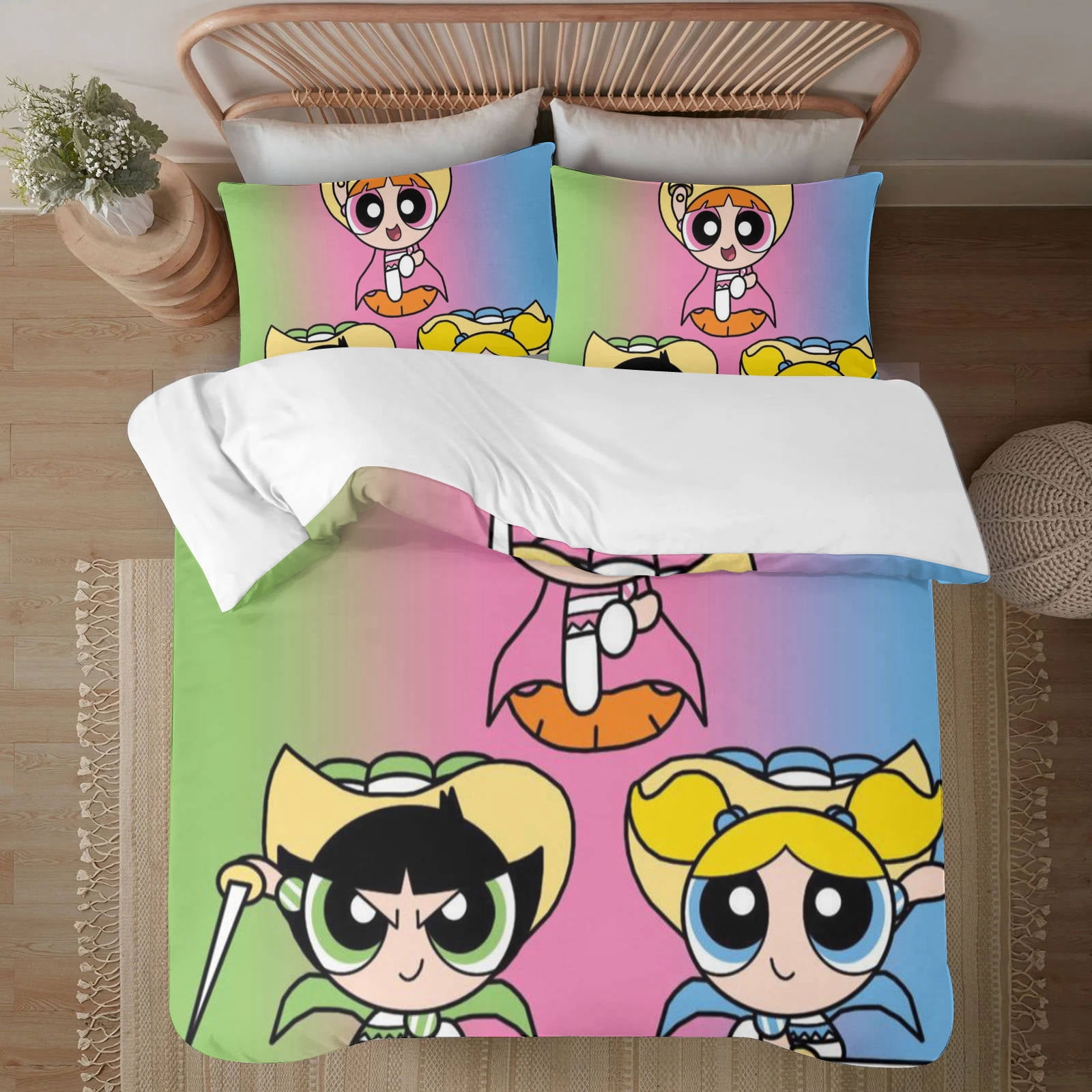 The Powerpuff Girls 173*218CM Three Piece Bedding Set - Walmart.com