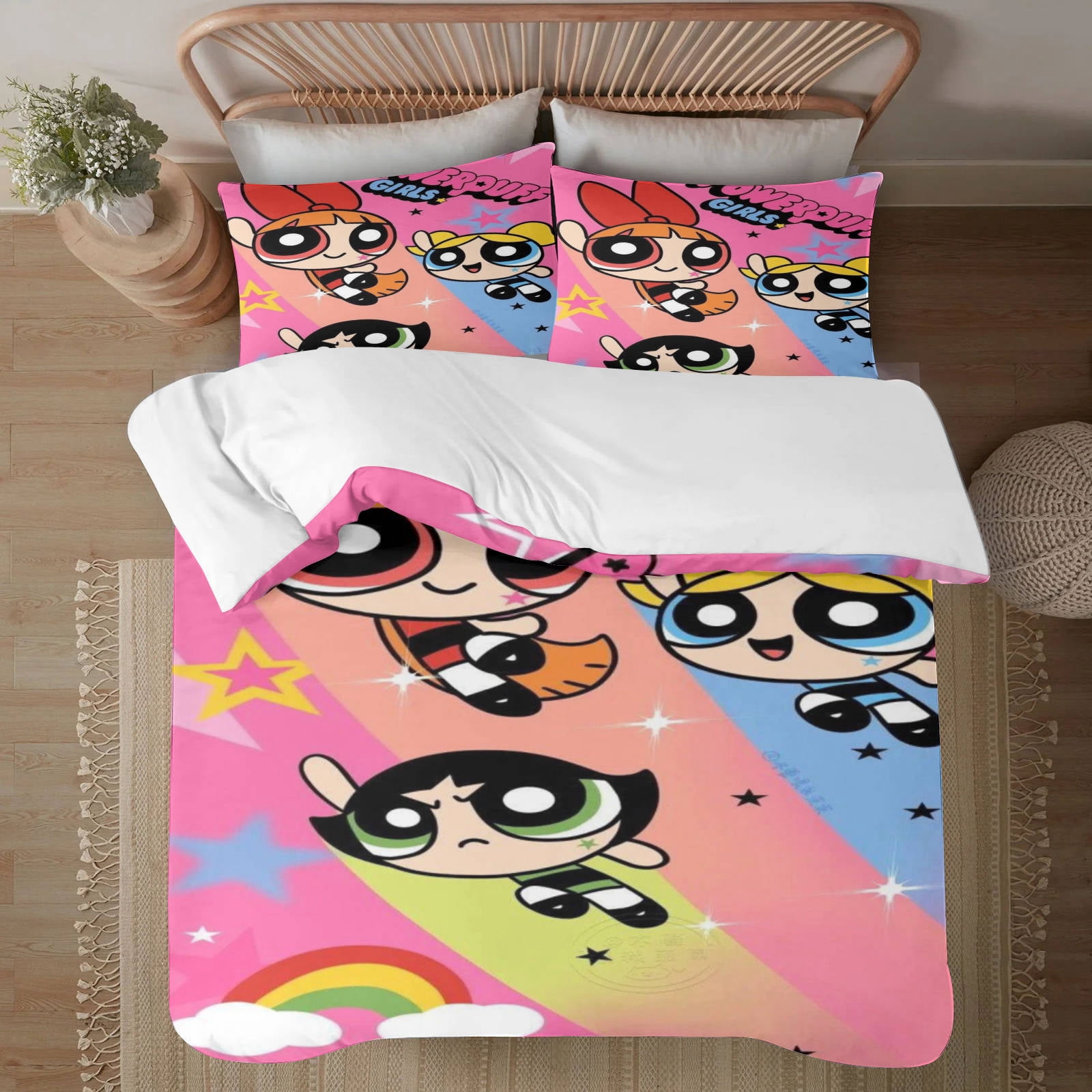 The Powerpuff Girls 203*228CM Three Piece Bedding Set - Walmart.com
