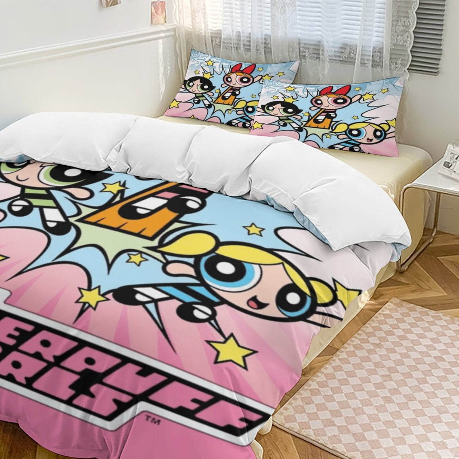 The Powerpuff Girls 3-Piece Bedding Set Soft Warm And Comfortable Bed ...