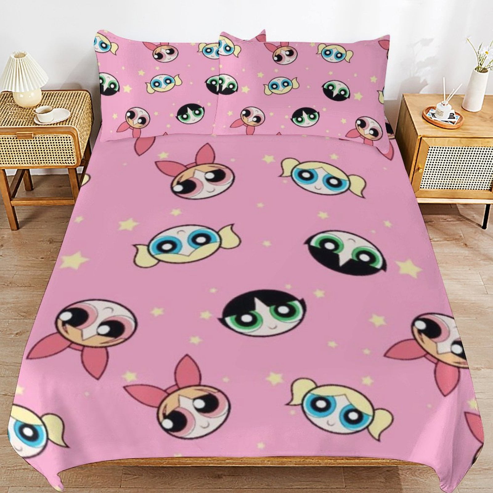 The Powerpuff Girls 3 Pieces Bedding Set 3D Printed Lightweight Bed ...