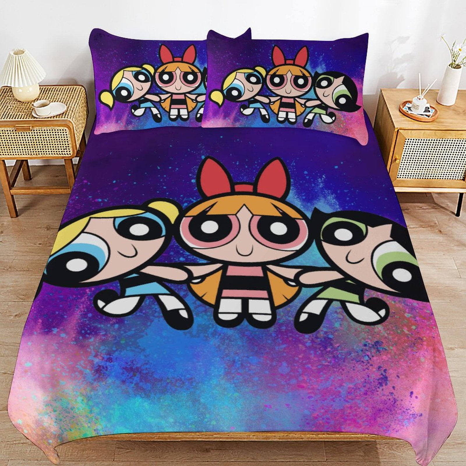 The Powerpuff Girls 3 Pieces Bedding Set 3D Printed Lightweight Bed ...