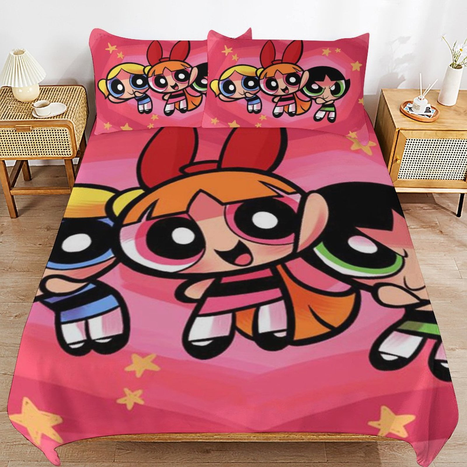 The Powerpuff Girls 3 Pieces Bedding Set 3D Printed Lightweight Bed ...