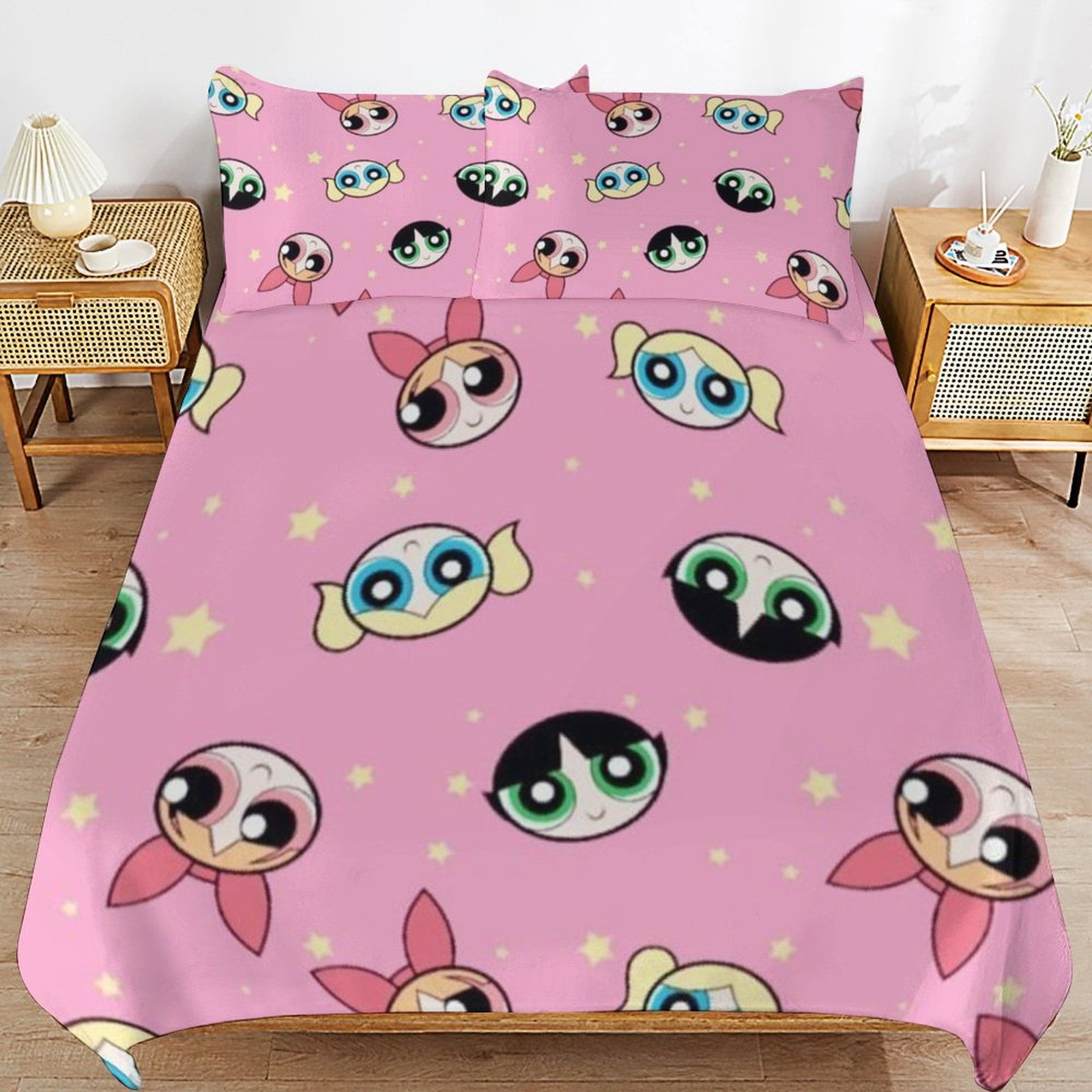 The Powerpuff Girls 3 Pieces Bedding Set 3D Printed Lightweight Bed ...