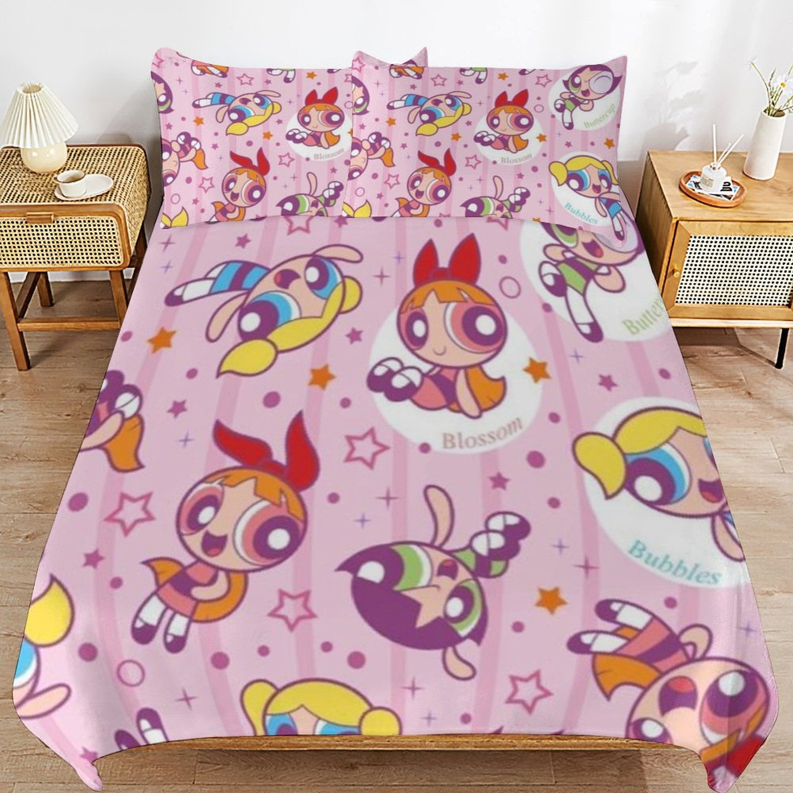 The Powerpuff Girls 3 Pieces Bedding Set 3D Printed Lightweight Bed ...