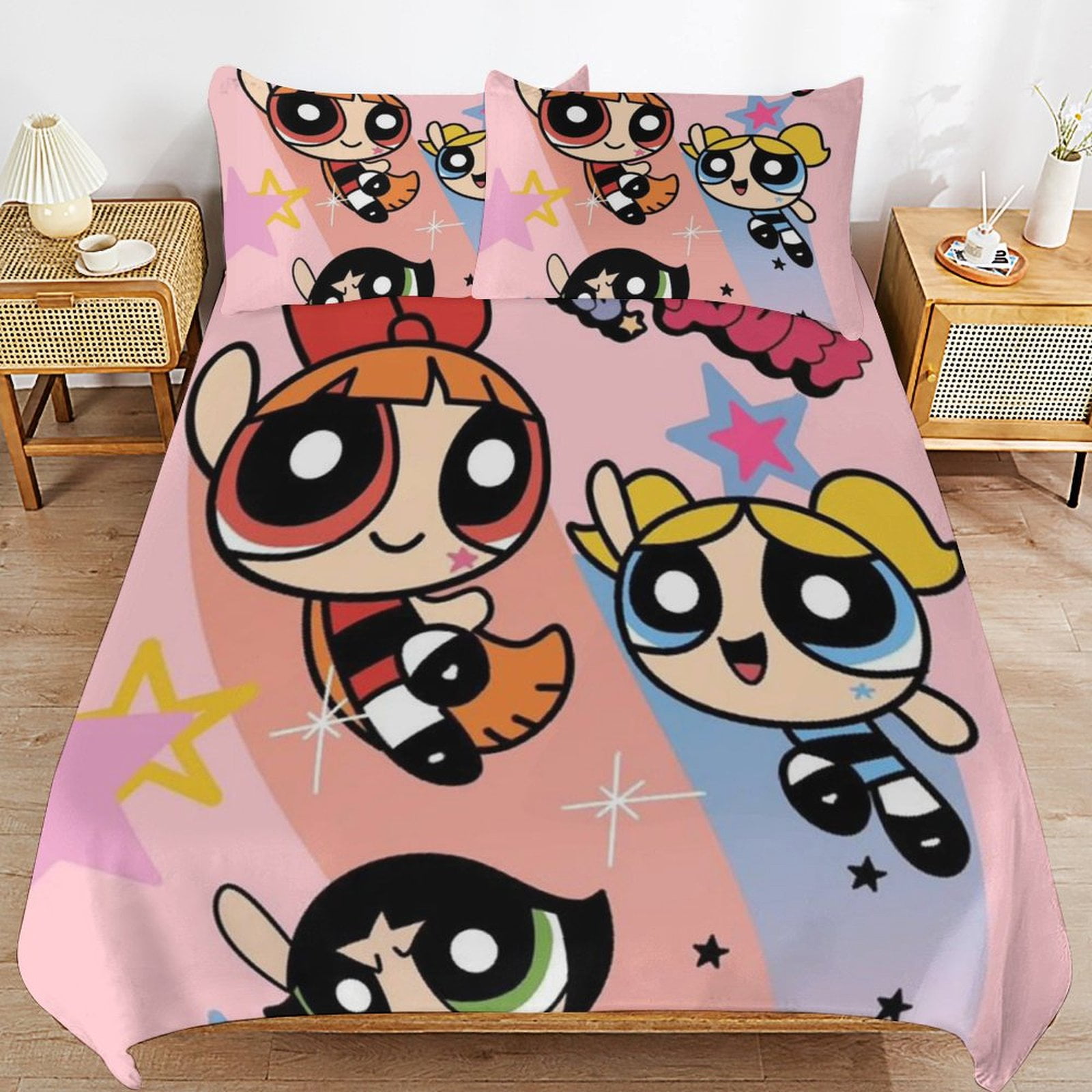 The Powerpuff Girls 3 Pieces Bedding Set 3D Printed Lightweight Bed ...