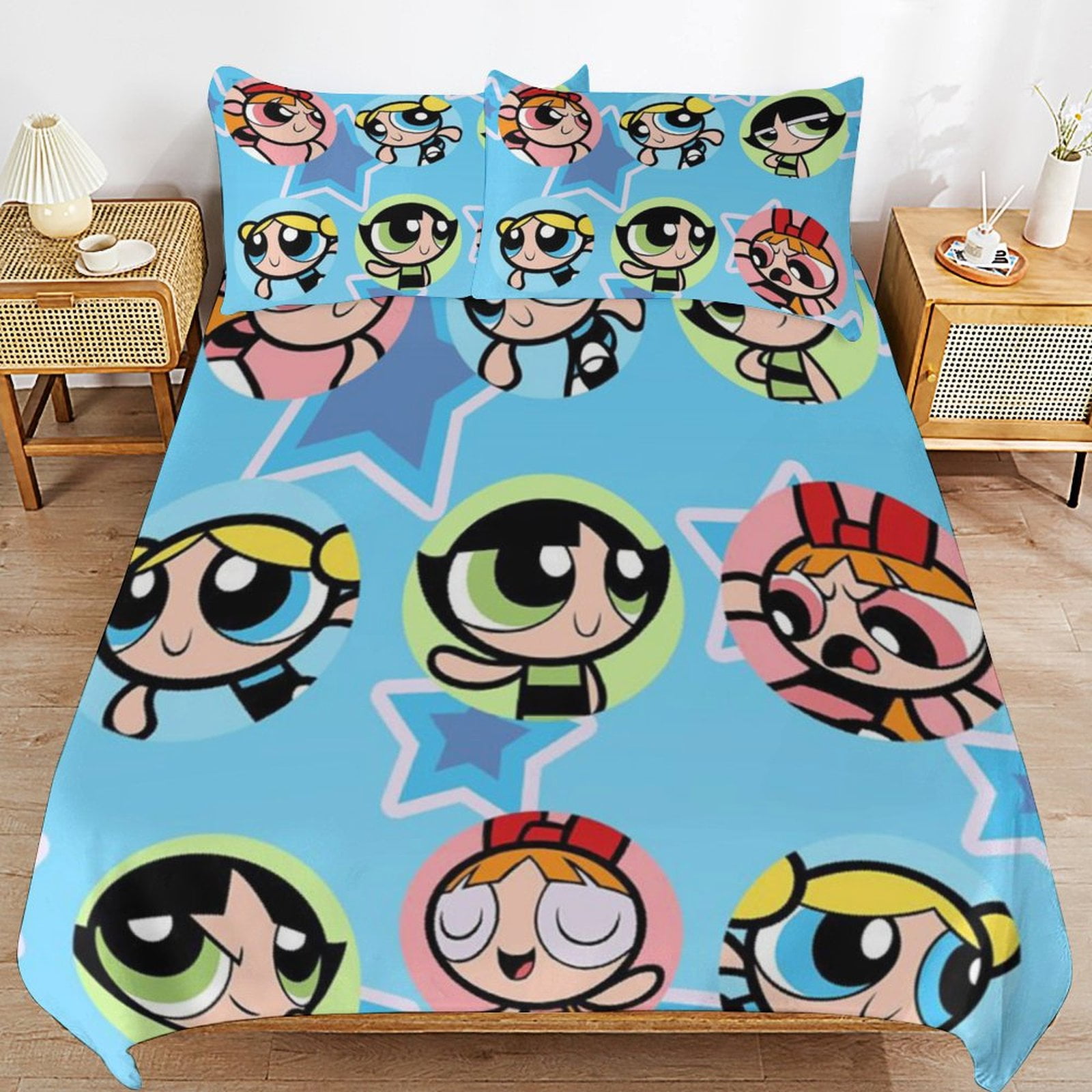 The Powerpuff Girls 3 Pieces Bedding Set 3D Printed Lightweight Bed ...