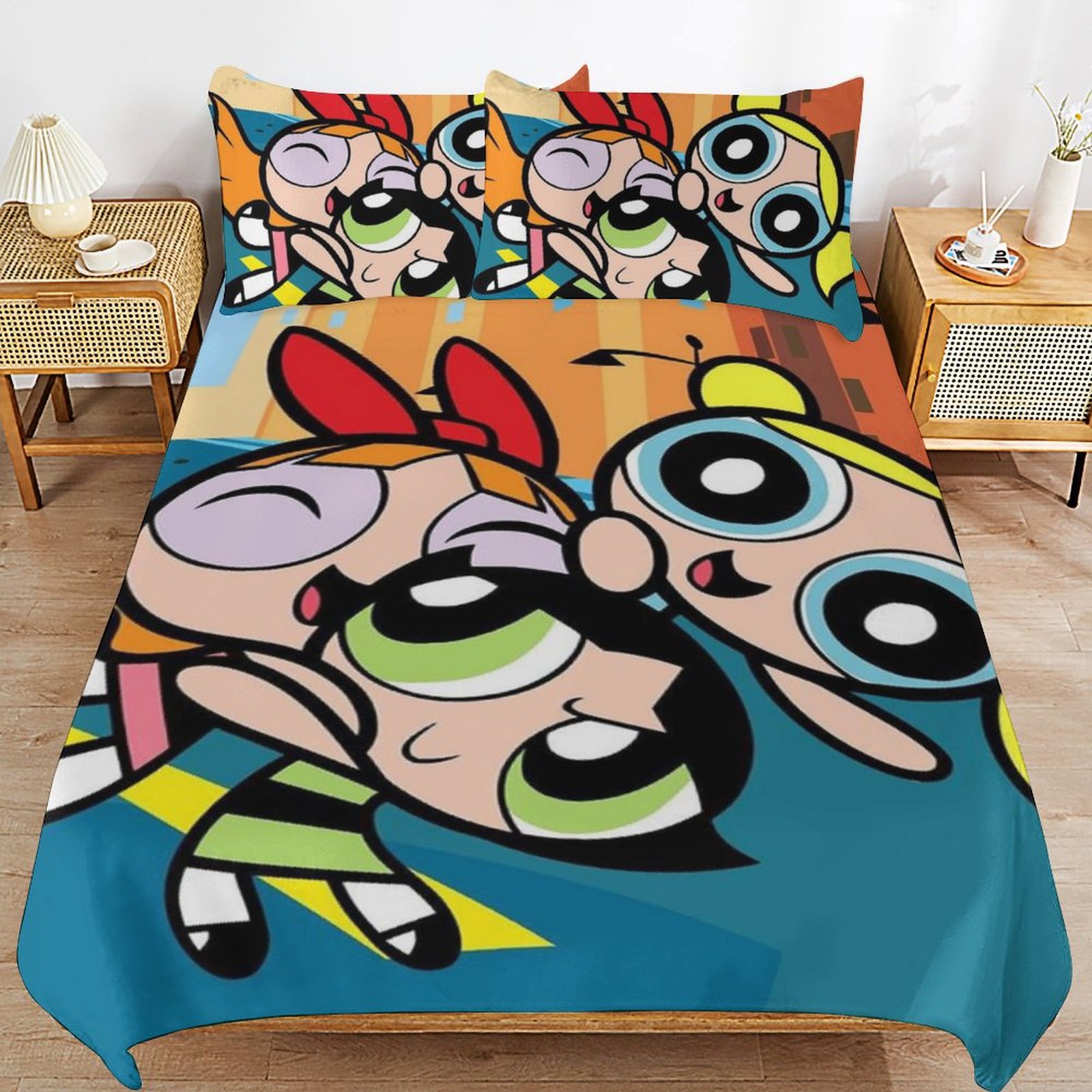 The Powerpuff Girls 3 Pieces Bedding Set 3D Printed Lightweight Bed ...