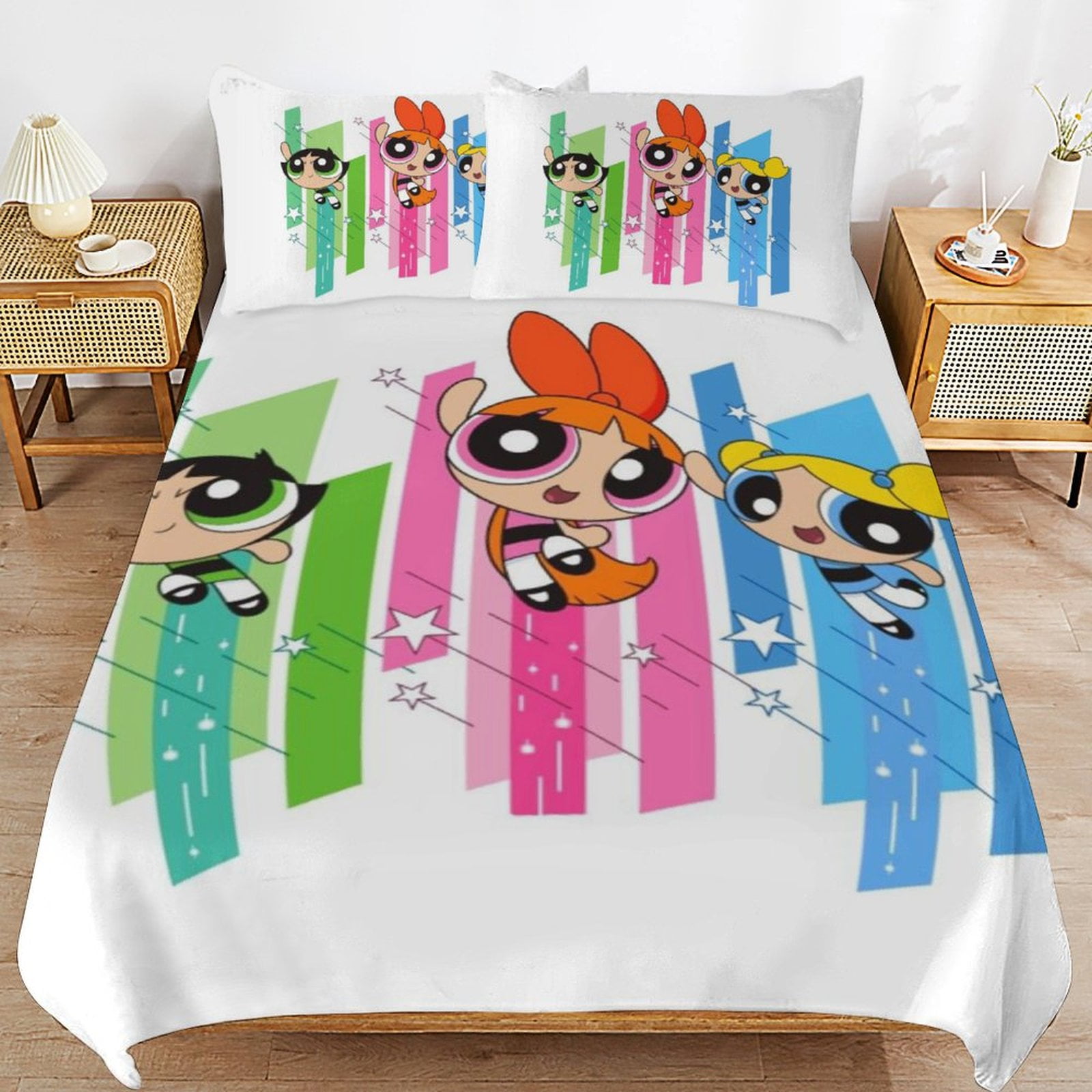 The Powerpuff Girls 3 Pieces Bedding Set 3D Printed Lightweight Bed ...