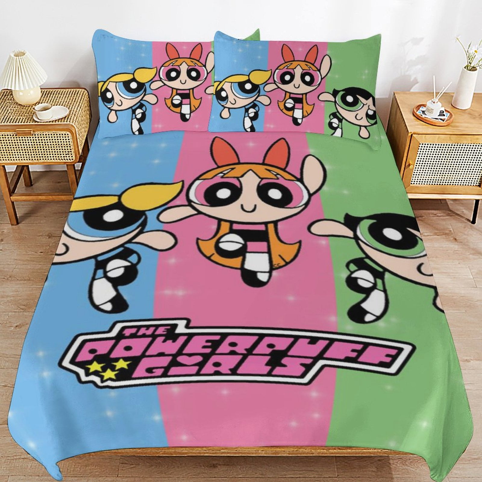 The Powerpuff Girls 3 Pieces Bedding Set 3D Printed Lightweight Bed ...