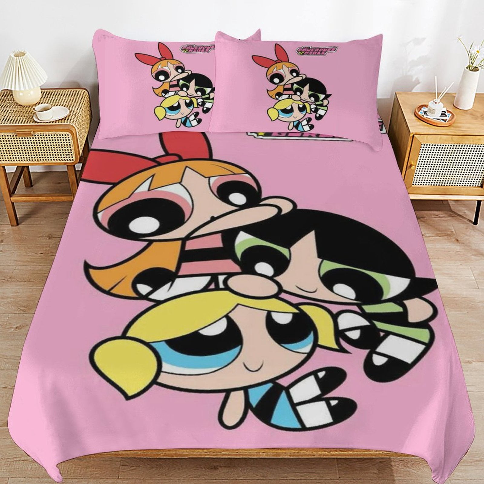 The Powerpuff Girls 3 Pieces Bedding Set 3D Printed Lightweight Bed ...