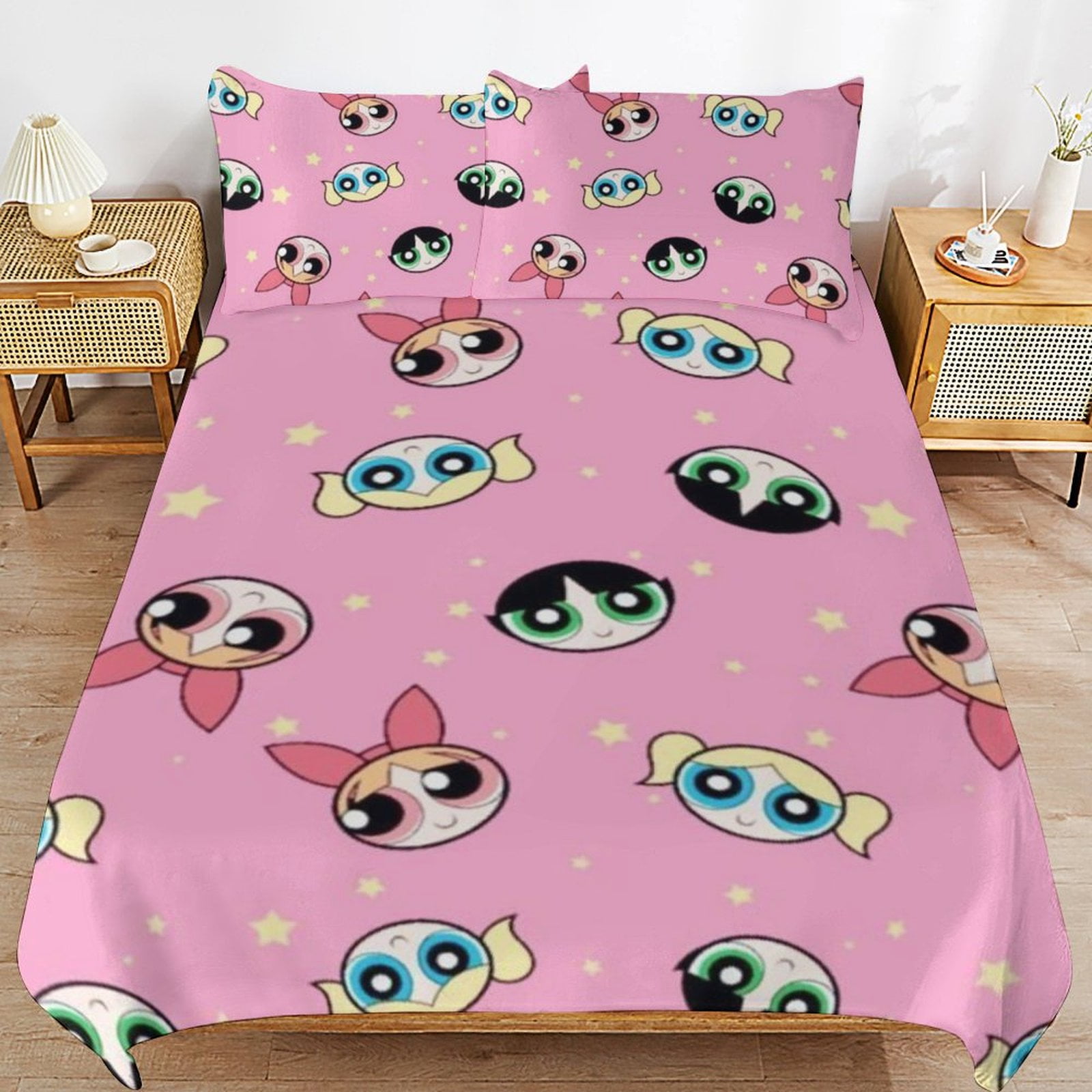 The Powerpuff Girls 3 Pieces Bedding Set 3D Printed Lightweight Bed ...