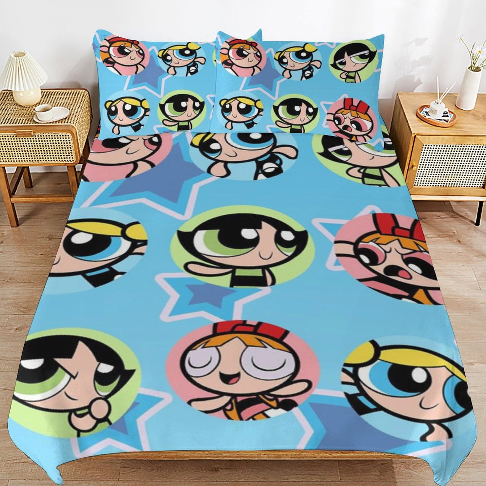 The Powerpuff Girls 3 Pieces Bedding Set 3D Printed Lightweight Bed ...