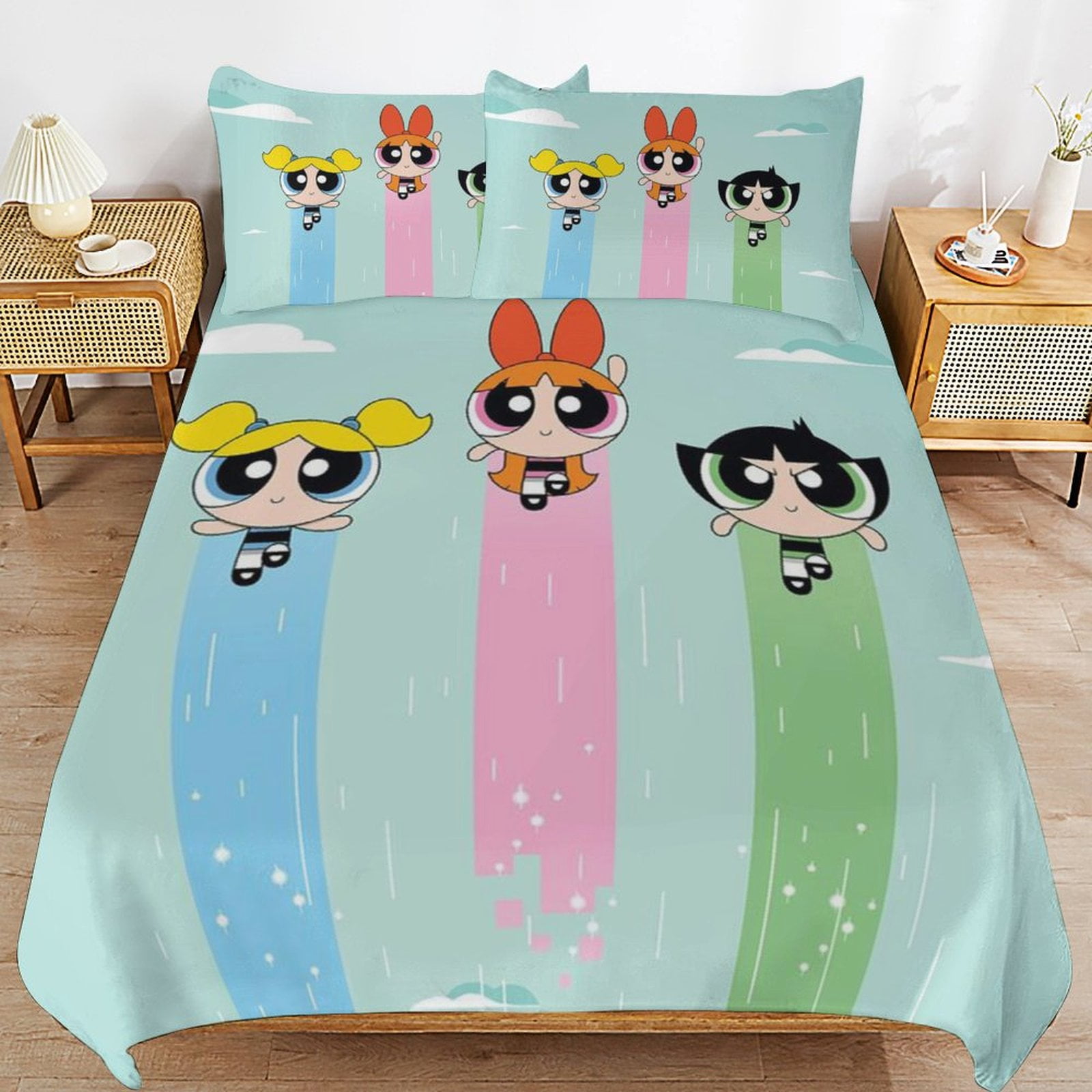 The Powerpuff Girls 3 Pieces Bedding Set 3D Printed Lightweight Bed ...
