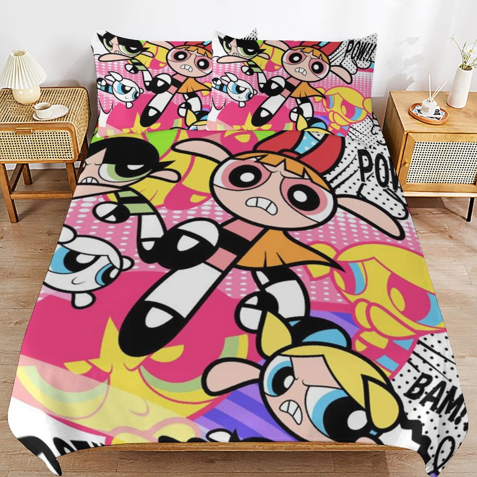 The Powerpuff Girls 3 Pieces Bedding Set 3D Printed Lightweight Bed ...