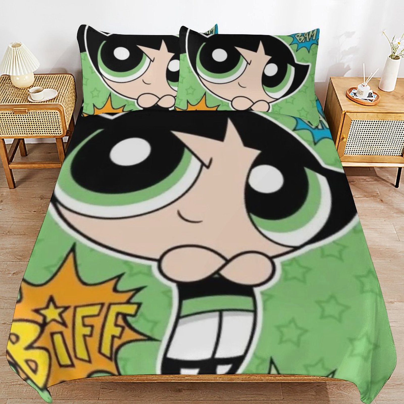 The Powerpuff Girls 3 Pieces Bedding Set 3D Printed Lightweight Bed ...